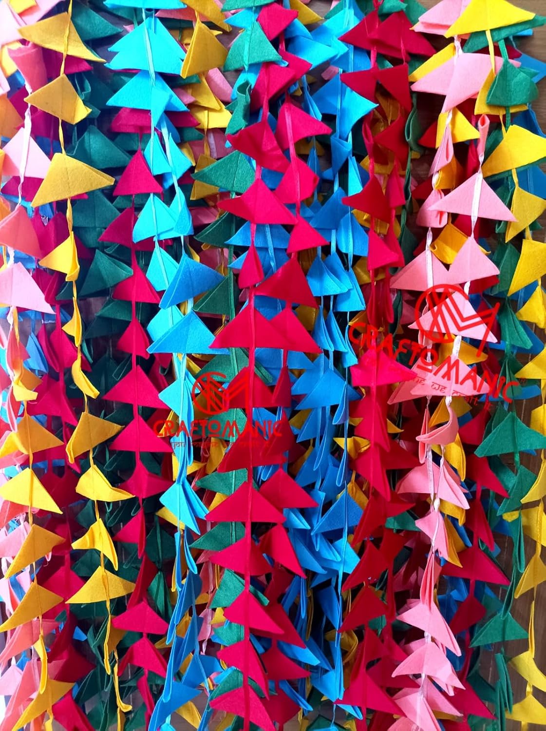 Craftomanic® Decorative Triangle 4 Feet 10 Hanging Decorative Garland ...