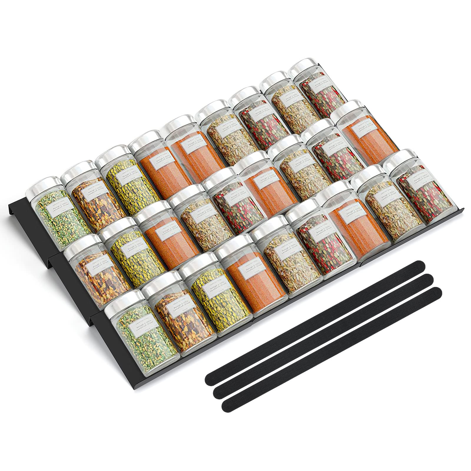 Amazon.com: Spice Drawer Organizer, 9PCS Space Aluminium Spice Rack ...