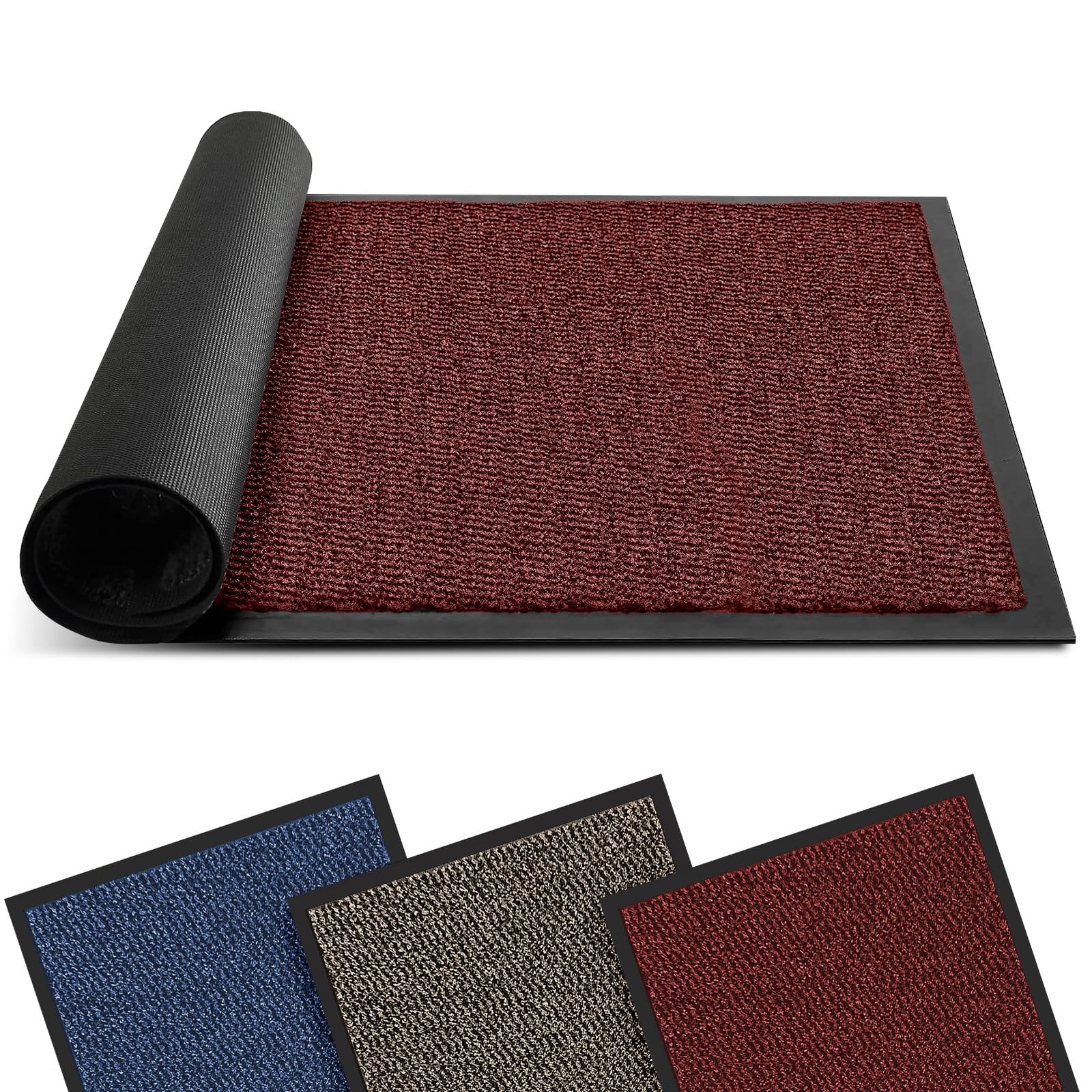 ComFymat Non-Slip Heavy Duty Dirt Trapper Doormat – Rubber Backed ...