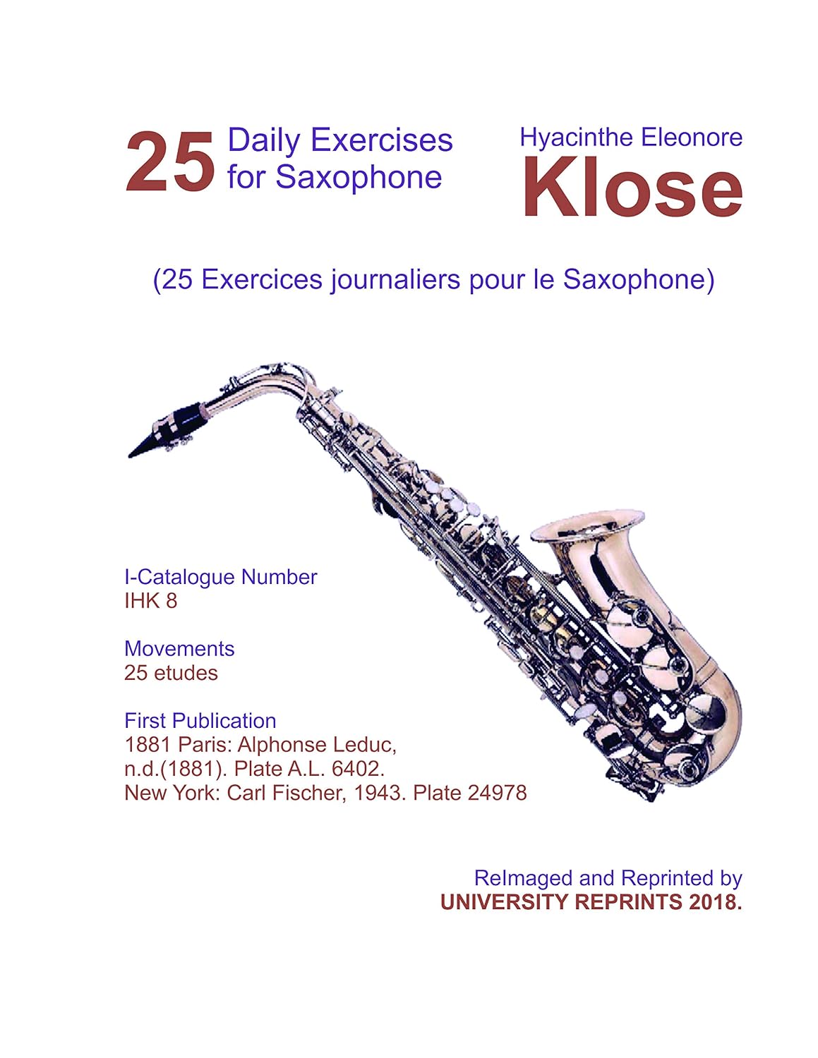 25 Daily Exercises for Saxophone (25 Exercices journaliers pour le ...