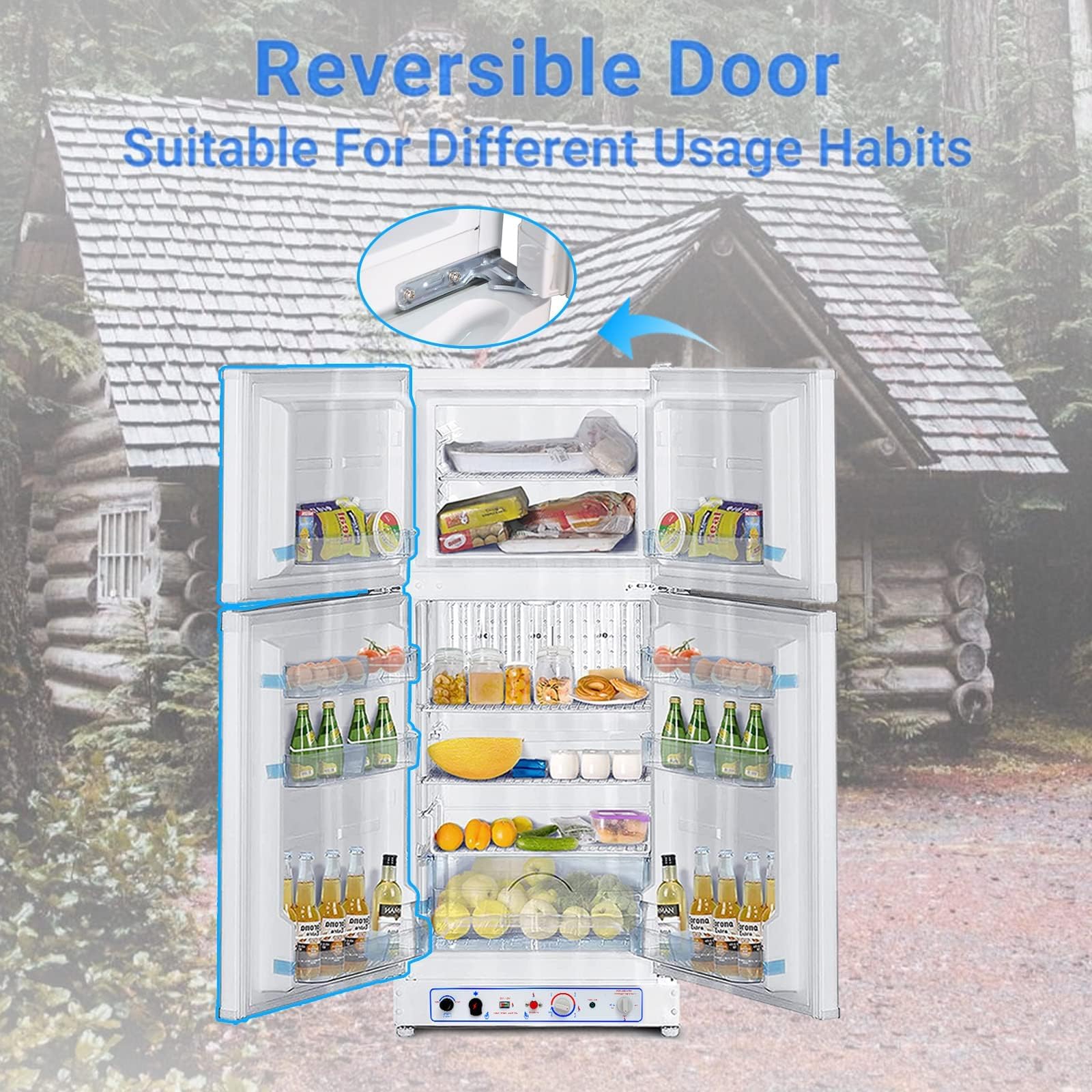 Off Grid Refrigerator Off Grid Classic Retro 21.6" Solar Powered DC