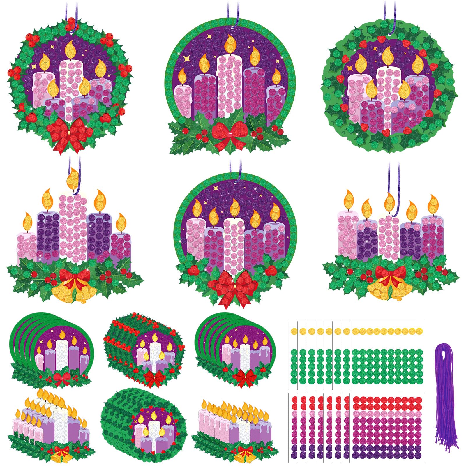 Amazon.com: Baderke 30 Sets Christmas Advent Craft Kit for Kids Make ...