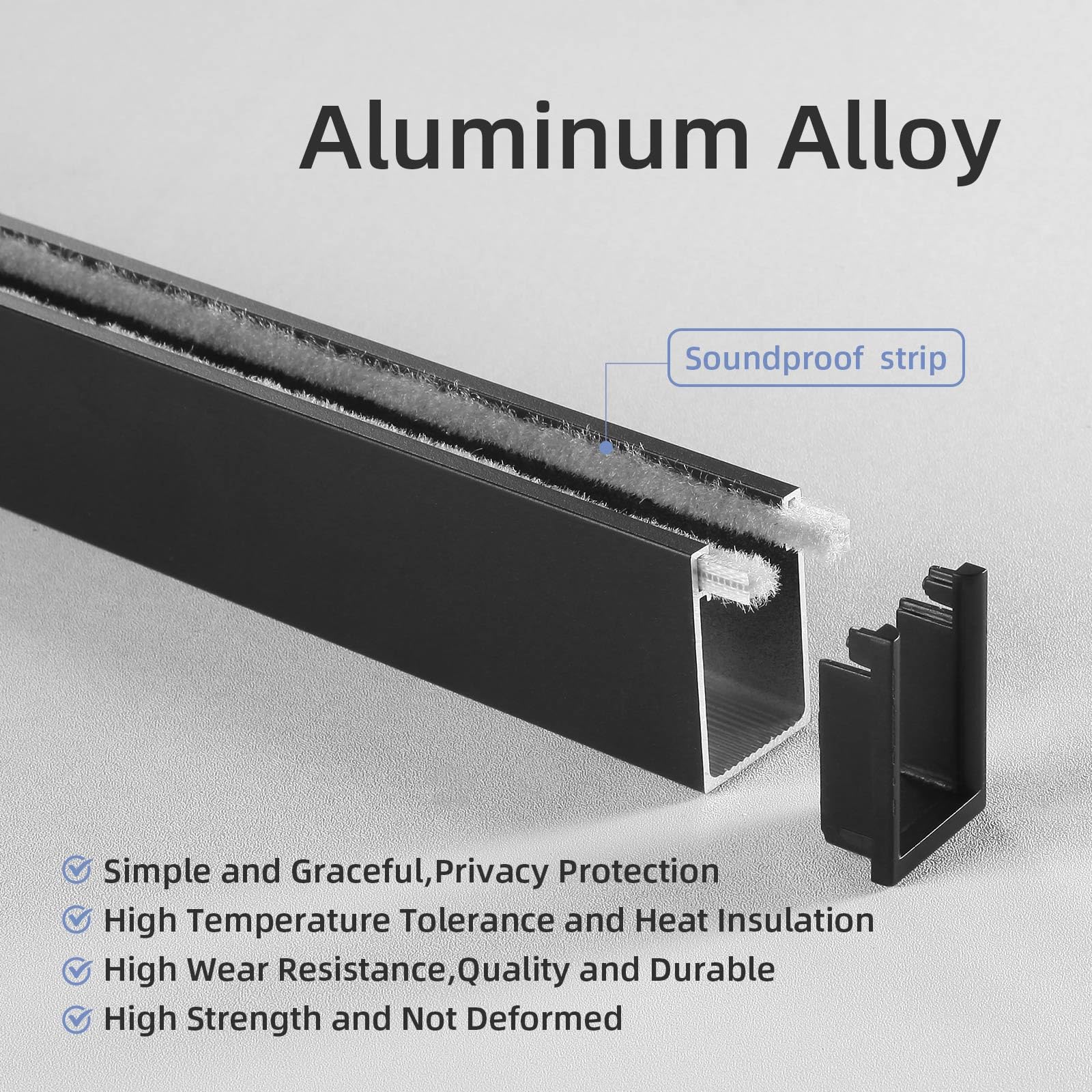 Snapklik.com : ZSTARR U Channel 100% Blackout Light Blockers Aluminium ...