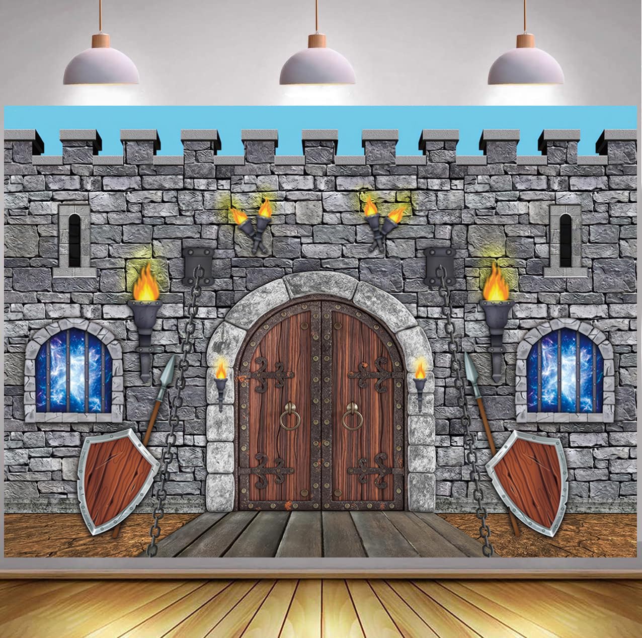 Snapklik.com : Medieval Castle Backdrop Medieval Party Decorations ...