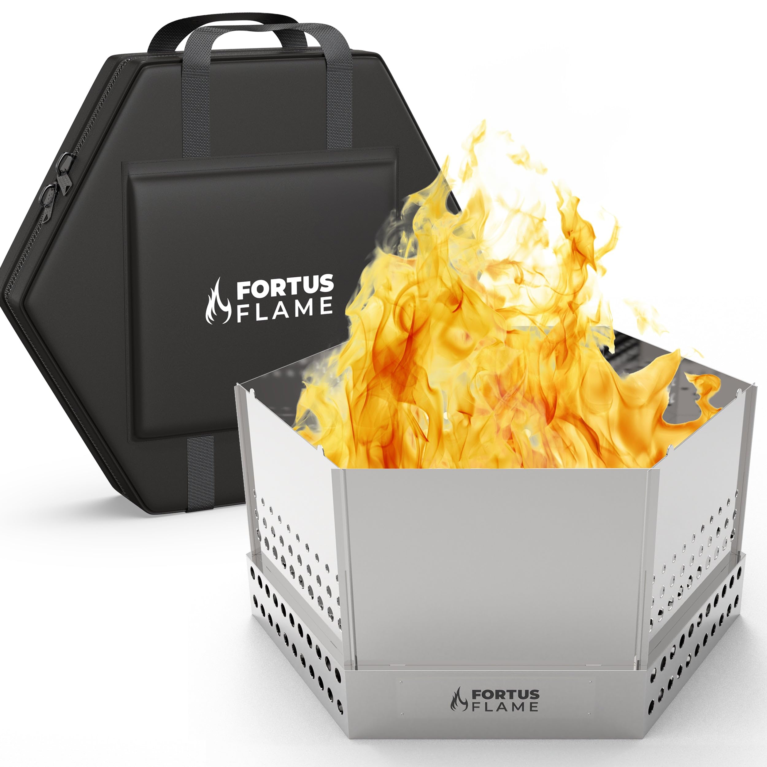 Amazon.com : Fortus Flame 30” Smokeless Portable Collapsible Fire Pit ...