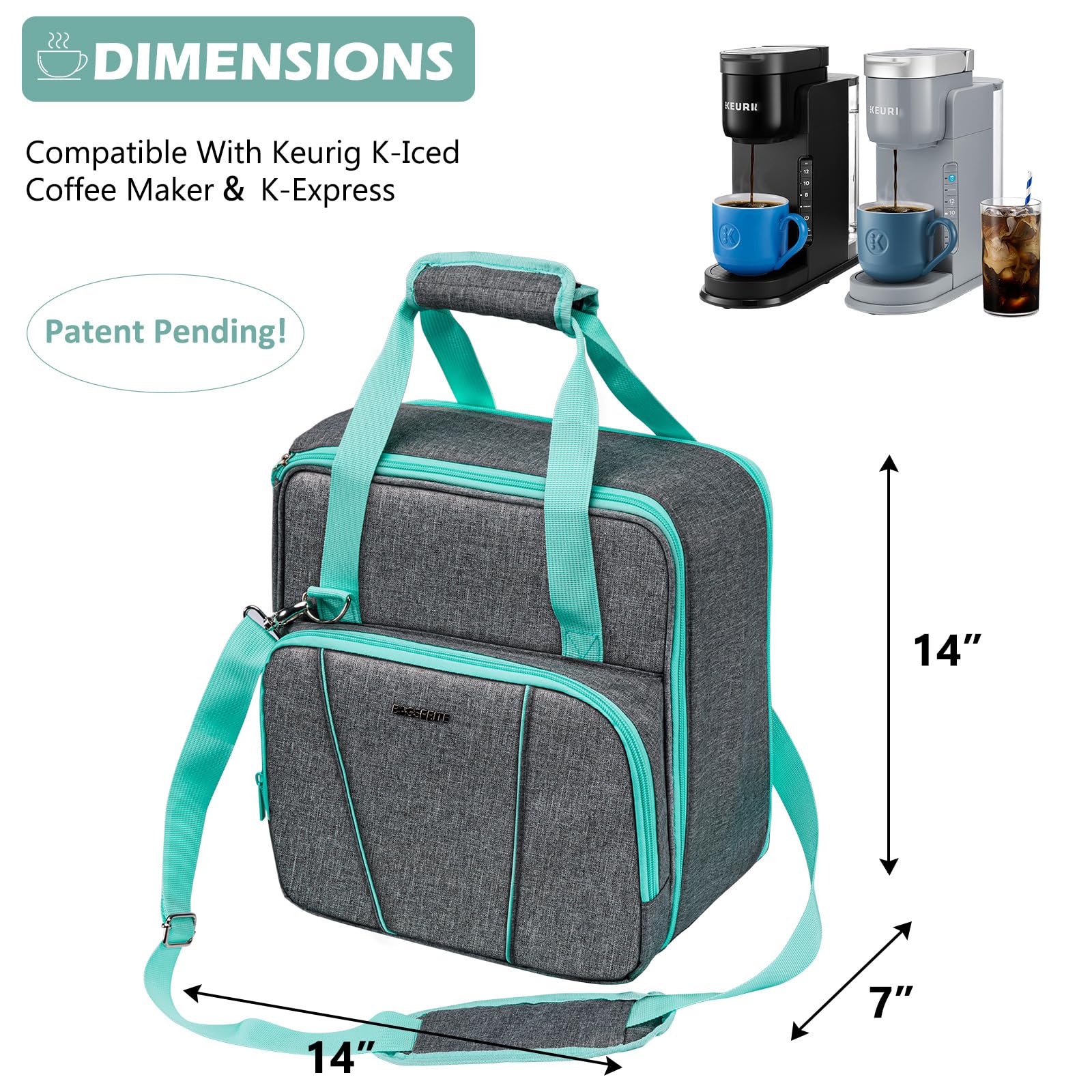Snapklik.com : BAGSPRITE Coffee Maker Travel Bag Compatible