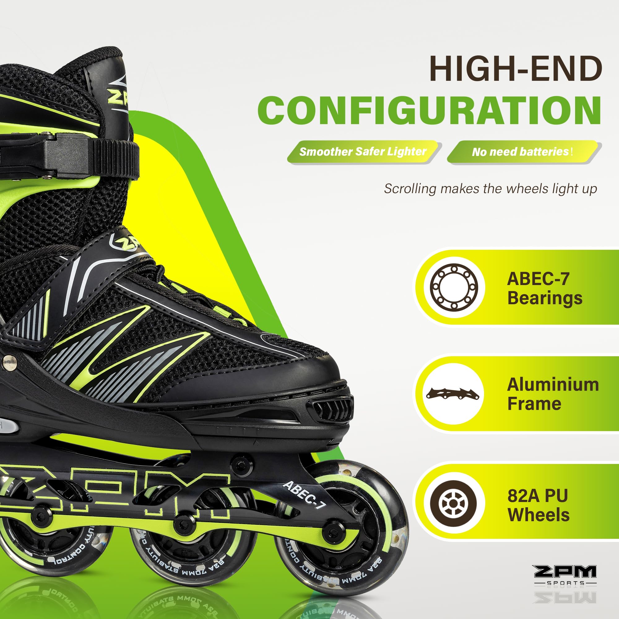 2PM SPORTS Girls Adjustable Inline Skates, Fun Roller for Kids ...