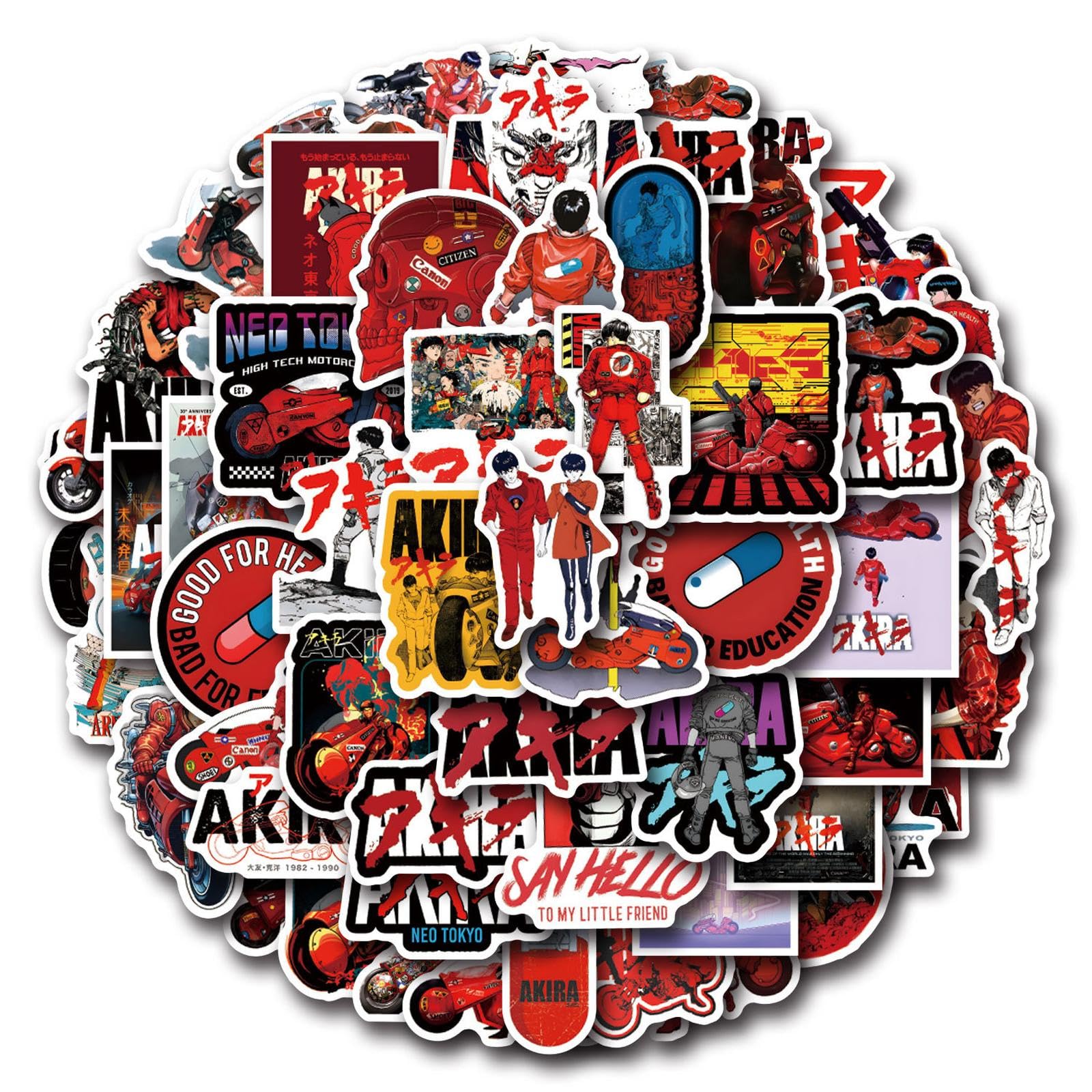 Amazon.com: 55pcs Cool Akira Anime Stickers for Adults Laptops,Funny ...