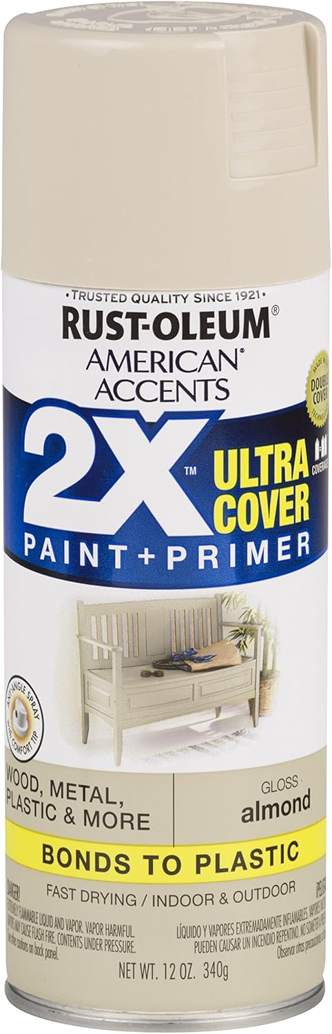 Rust-Oleum 327891 American Accents Spray Paint, 12 Oz, Gloss Almond ...