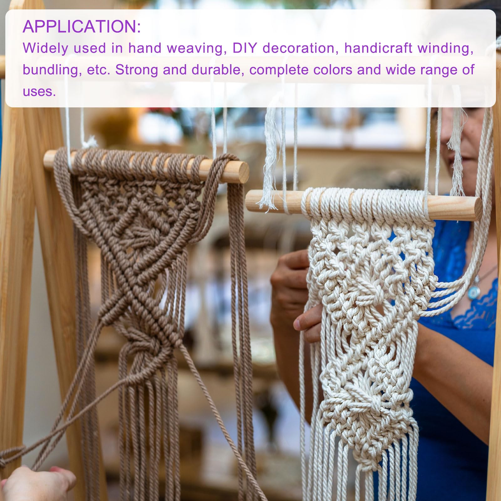 DMiotech 2 Pack 3mm x 100M (109 Yard) Creamy White Natural Cotton ...