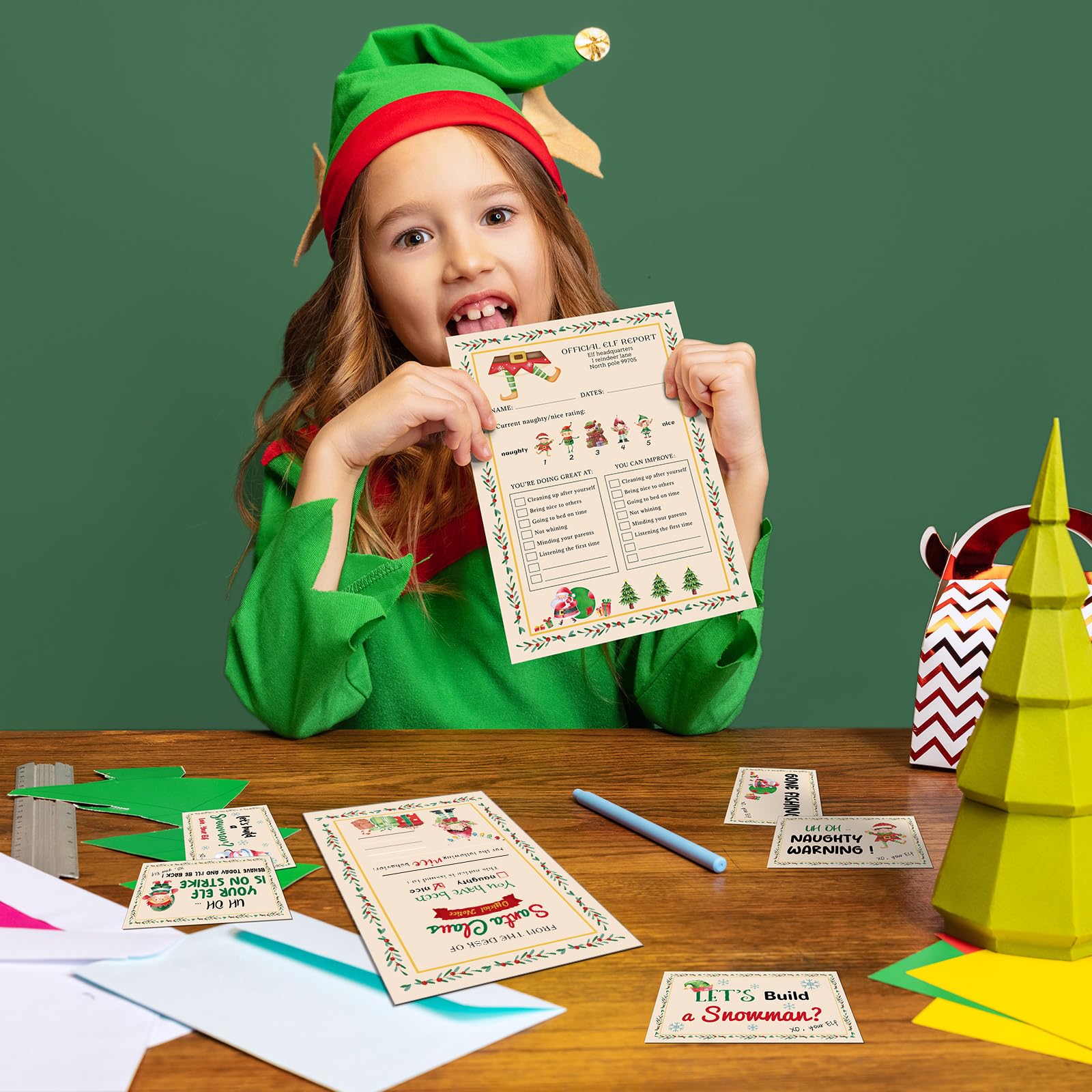 Snapklik.com : Eaasty 52 Pcs Elf Notes And 2 Notice Naughty Or Nice ...