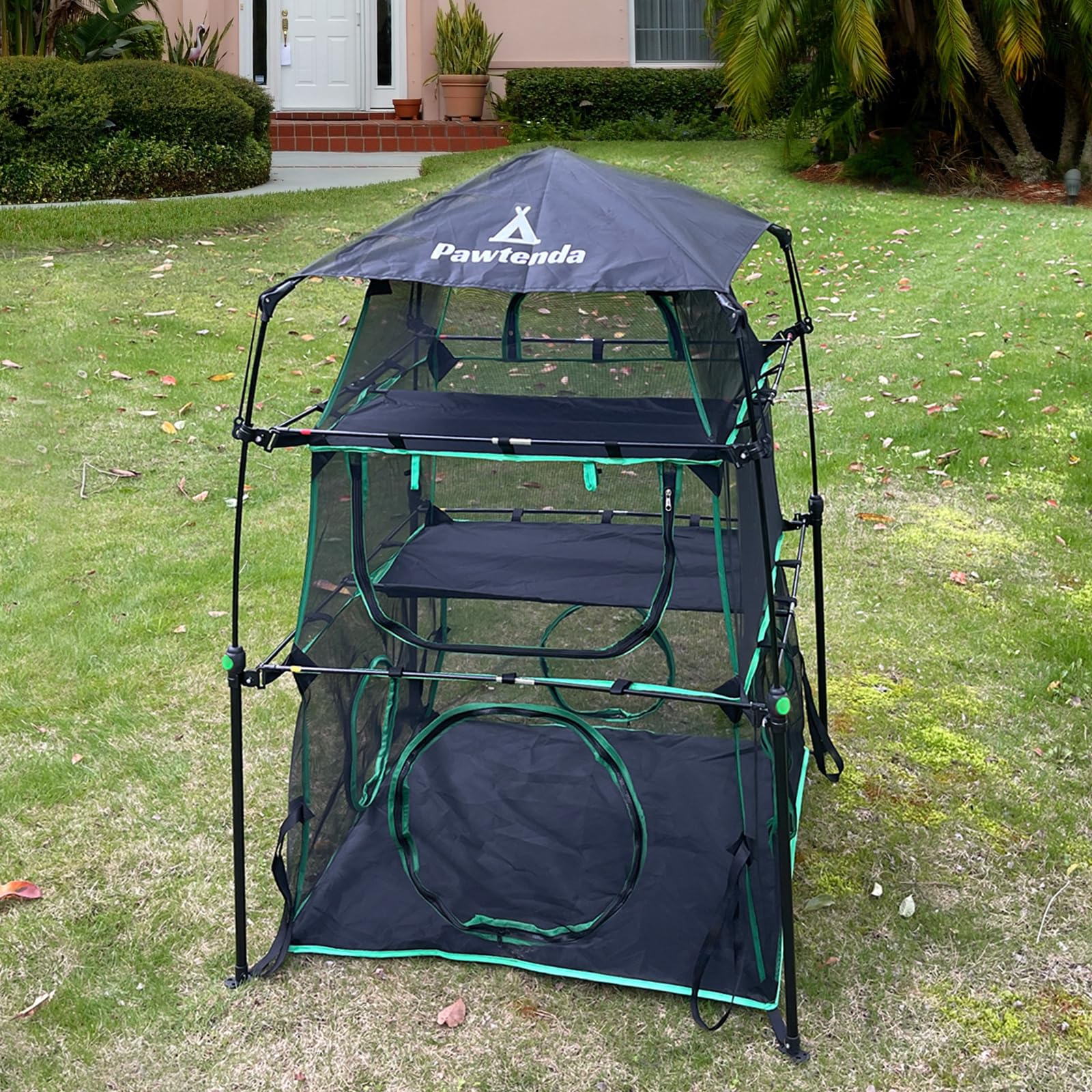 Amazon.com : Pawtenda Outdoor Cat Enclosure, 3-Layer Outdoor Cat Tent ...