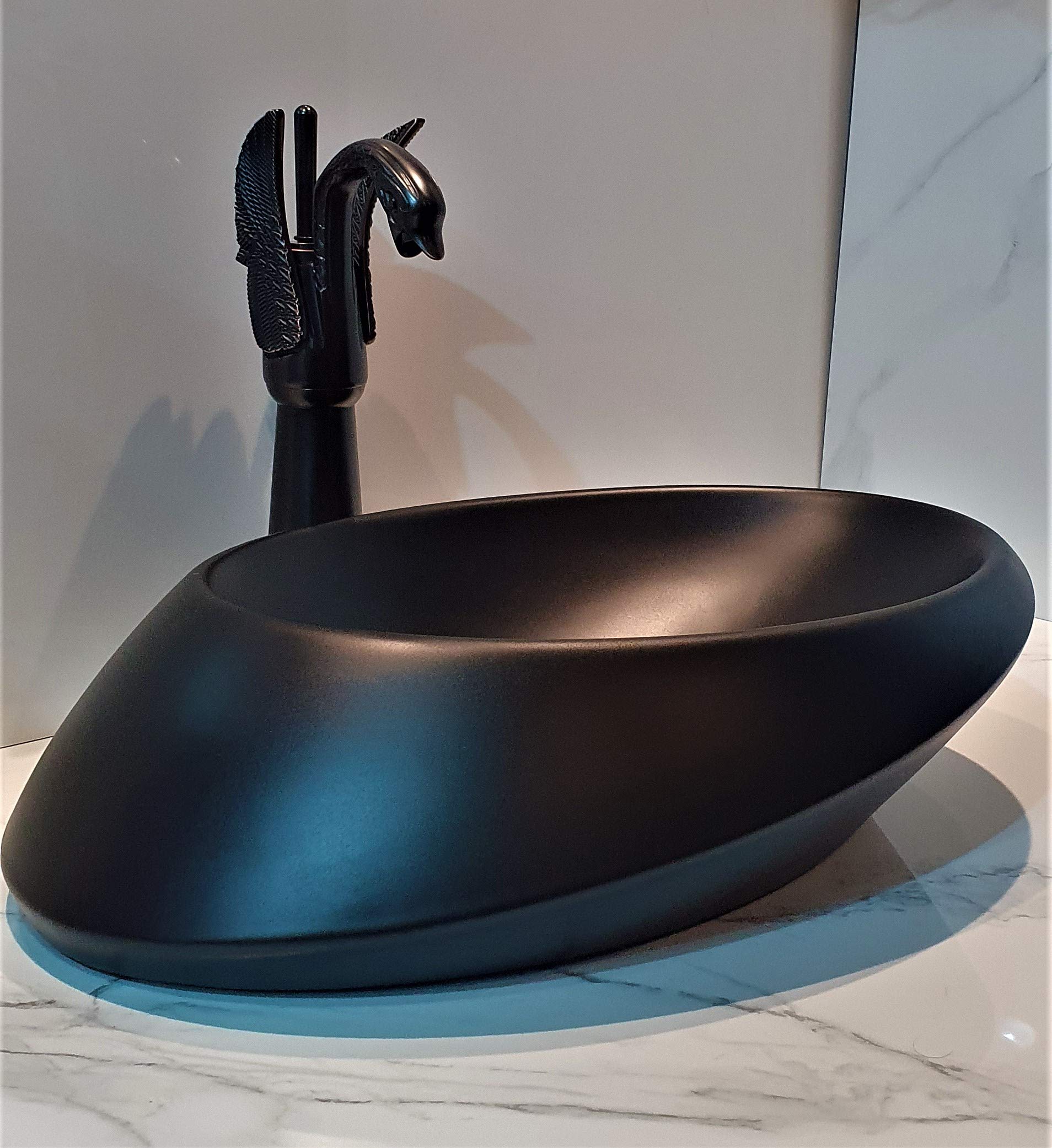 Buy Sanque Designer Oval Shape table top wash basin for bathroom ...