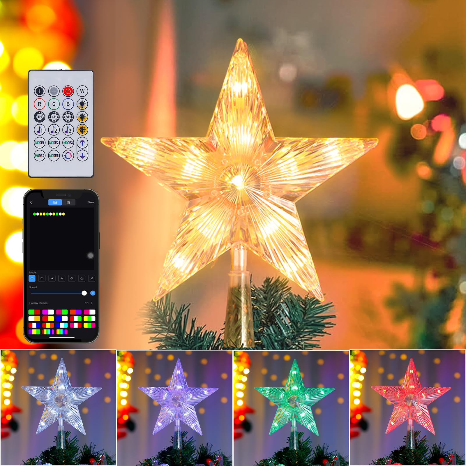 Color Changing Tree Topper Victoriana Colour Changing Lantern Fibre