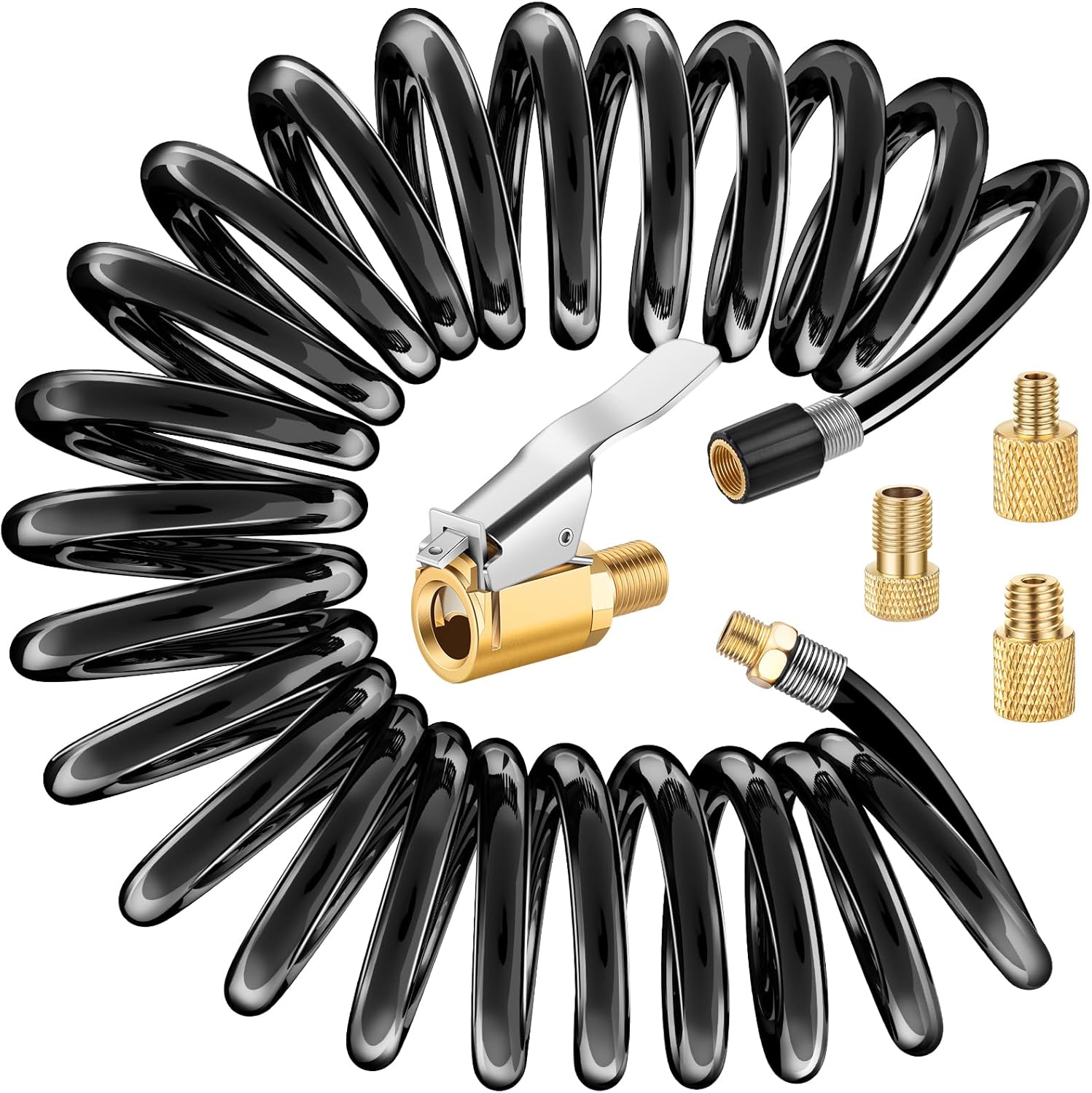 Amazon.com: LUMITECO 9.8 FT Extension Recoil Air Hose Adapter, Clip-On ...