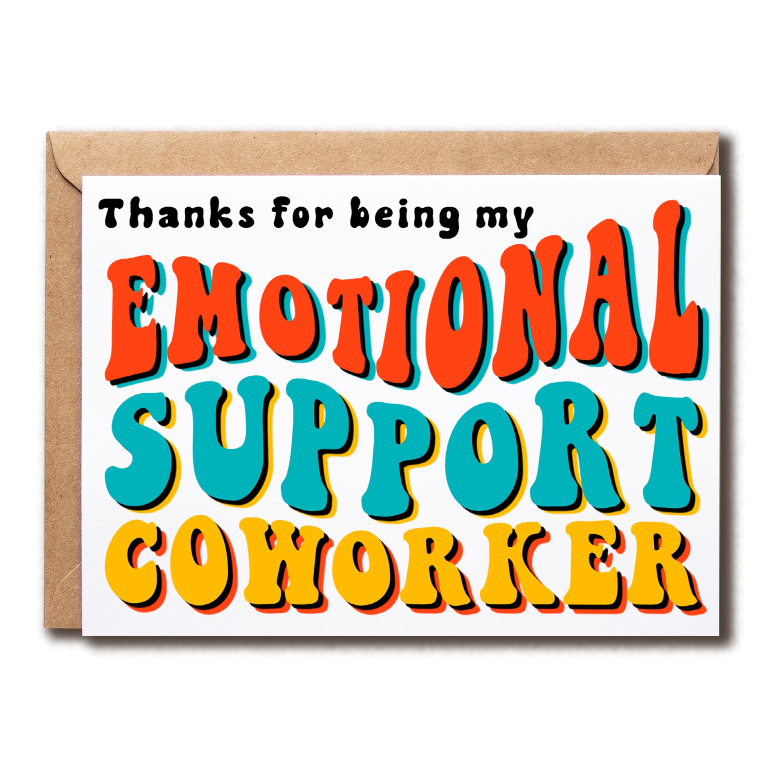 Emotional Support Coworker Card - Humor Greeting Card - Coworker Thank ...
