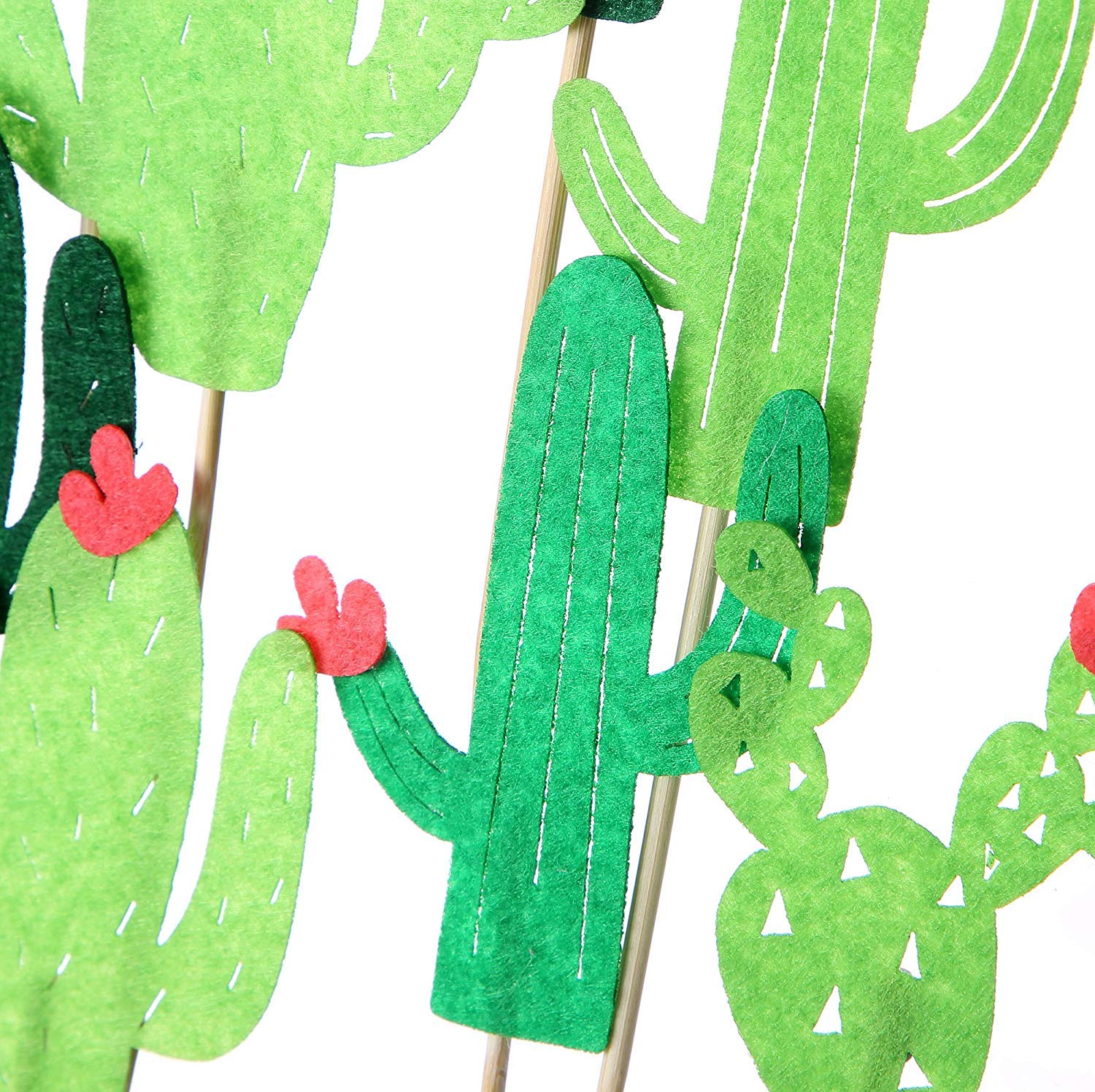 Efivs Arts 24pcs Cactus Cake Toppers Cupcake Topper for Cactus-themed ...