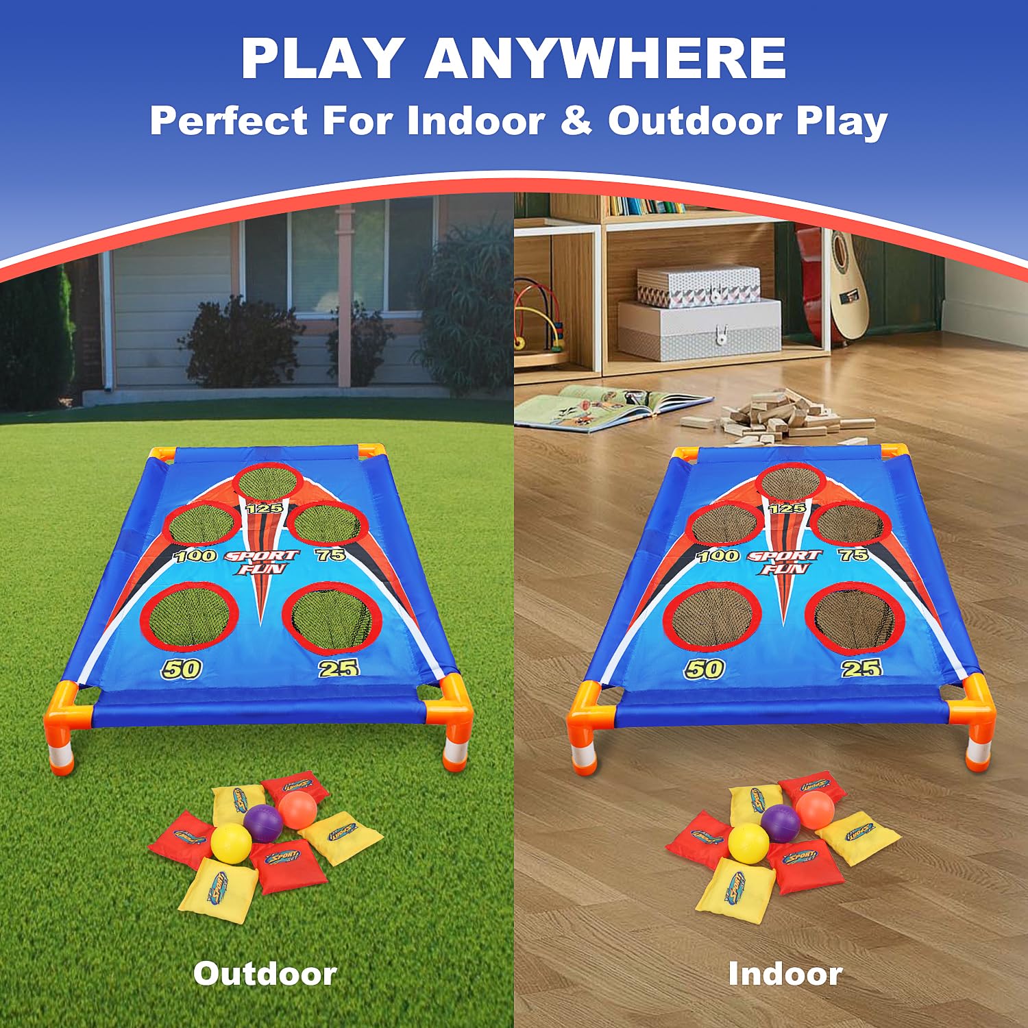 Snapklik.com : Bean Bag Toss Game, Bean Bag Game, Kids Outdoor Toys ...