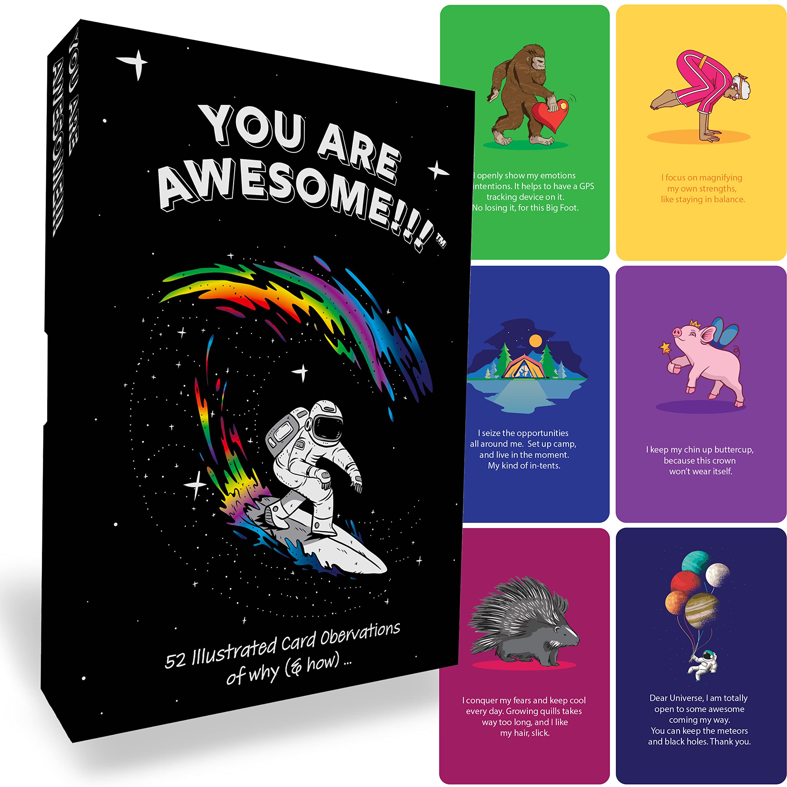 Buy You Are Awesome!!! Positive Affirmation Cards 52 Fun confidence ...