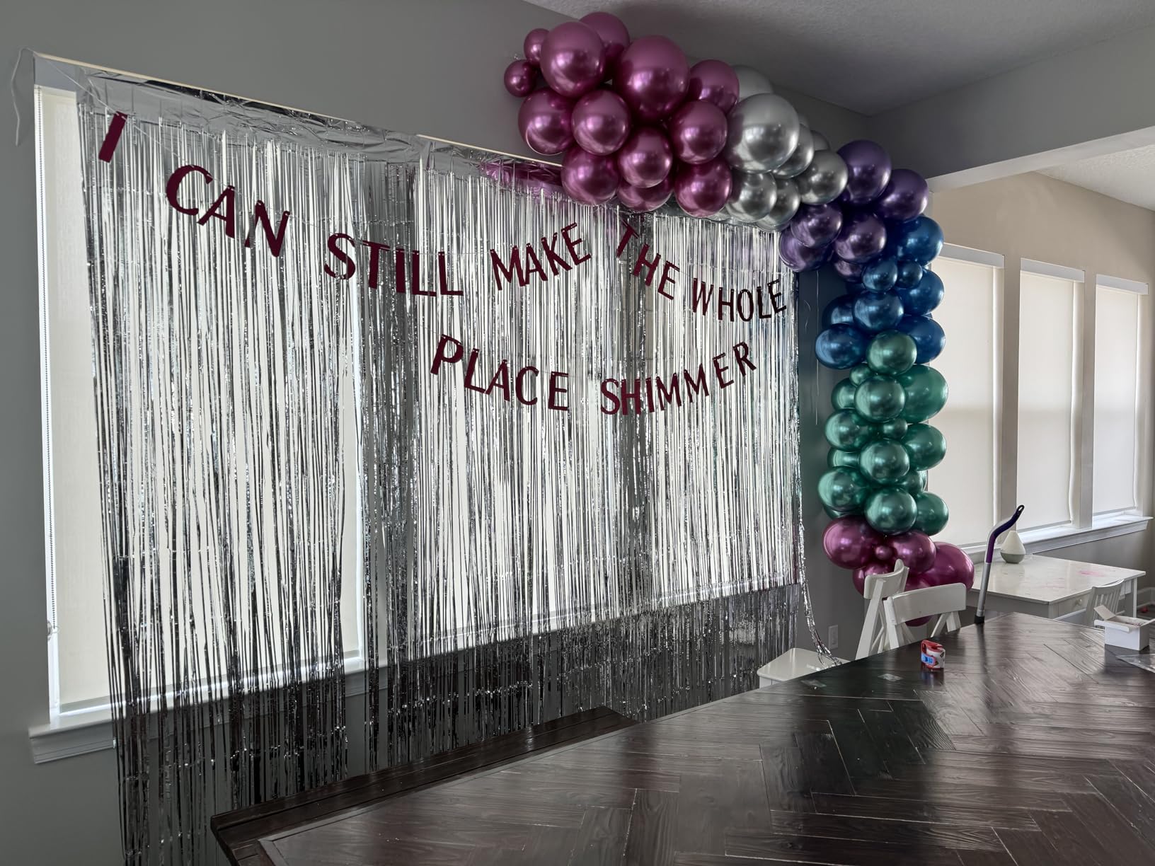$2/mo - Finance I Can Still Make the Whole Place Shimmer Banner, Silver ...