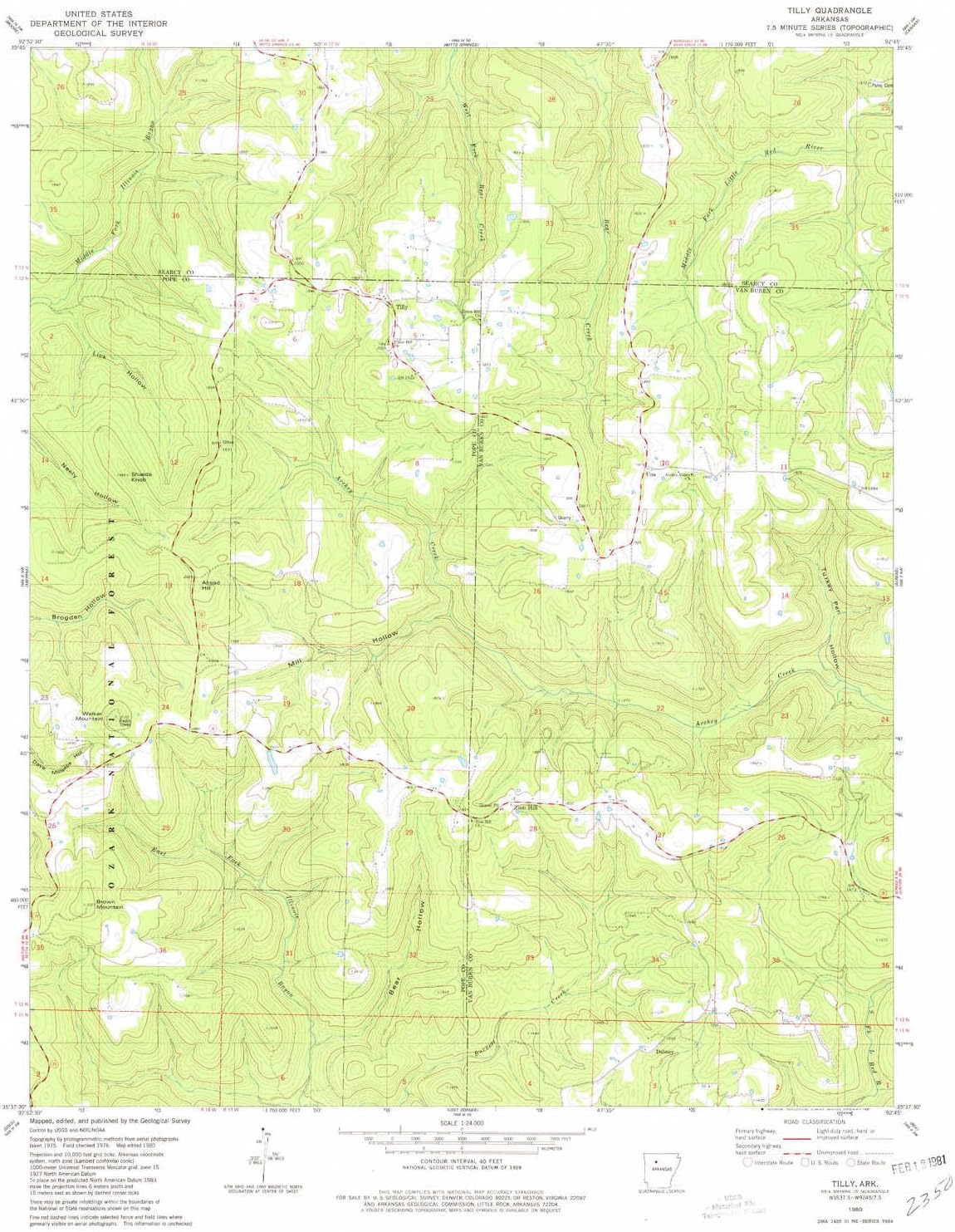 Amazon.com : YellowMaps Tilly AR topo map, 1:24000 Scale, 7.5 X 7.5 ...