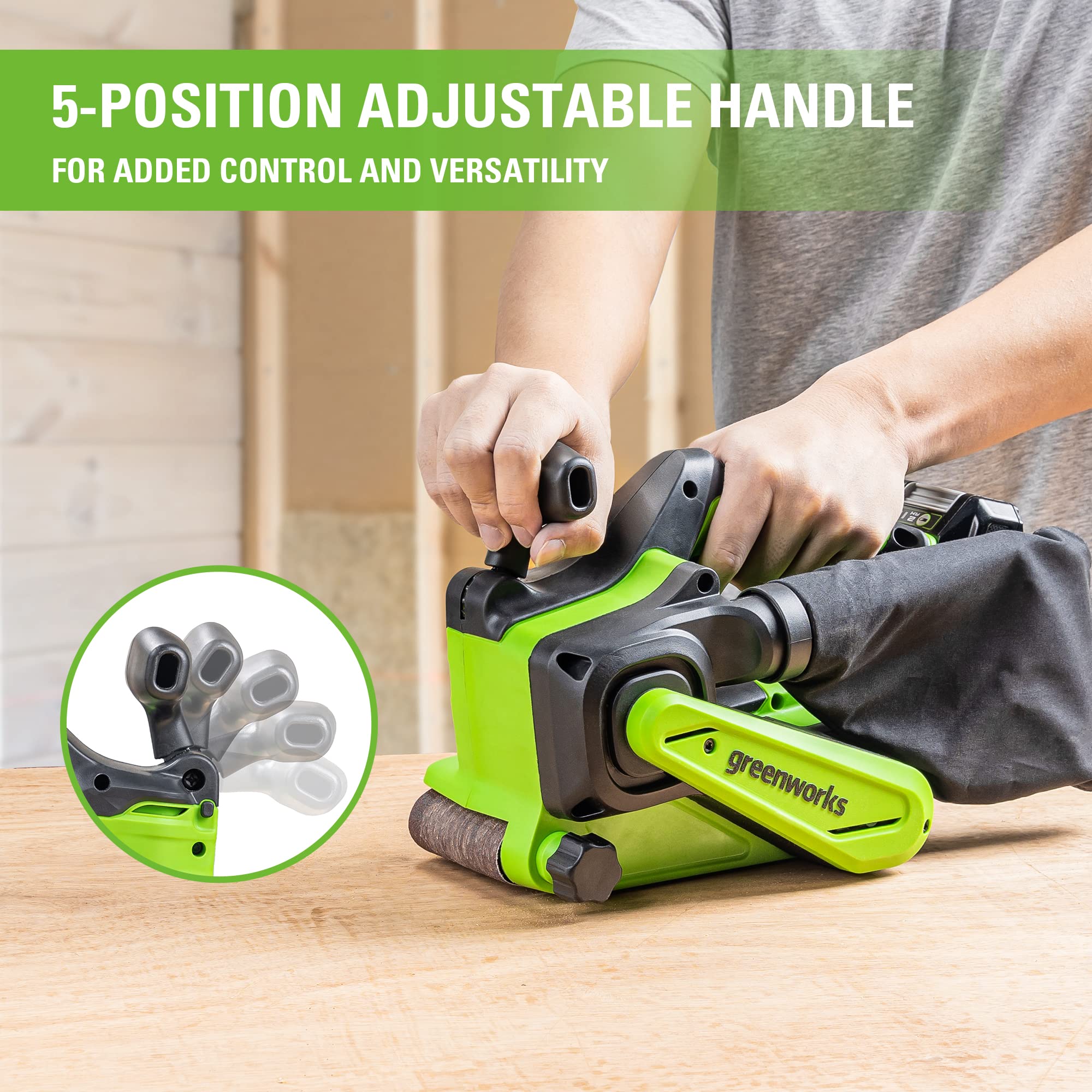 Snapklik.com : Greenworks 24V Brushless Cordless 3in. X 18in. Belt ...
