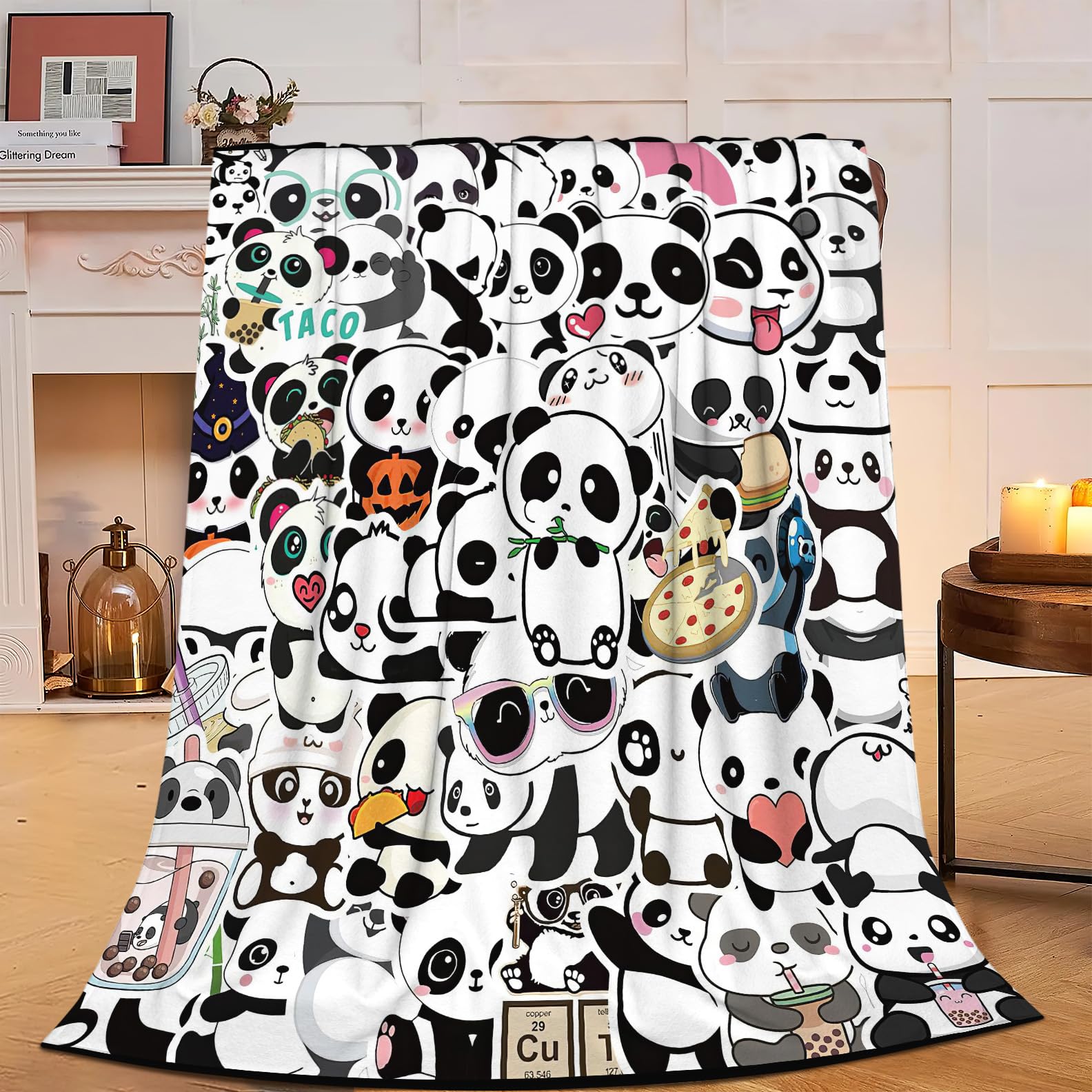 Amazon.com: Cute Panda Blanket Panda Gifts Soft Cozy Panda Plush Throw ...