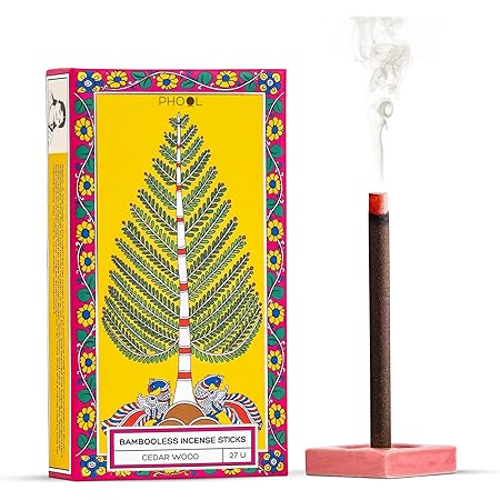 Phool Pack of 2 Natural Incense Cones, Devotion Pack (80 Organic Dhoop ...