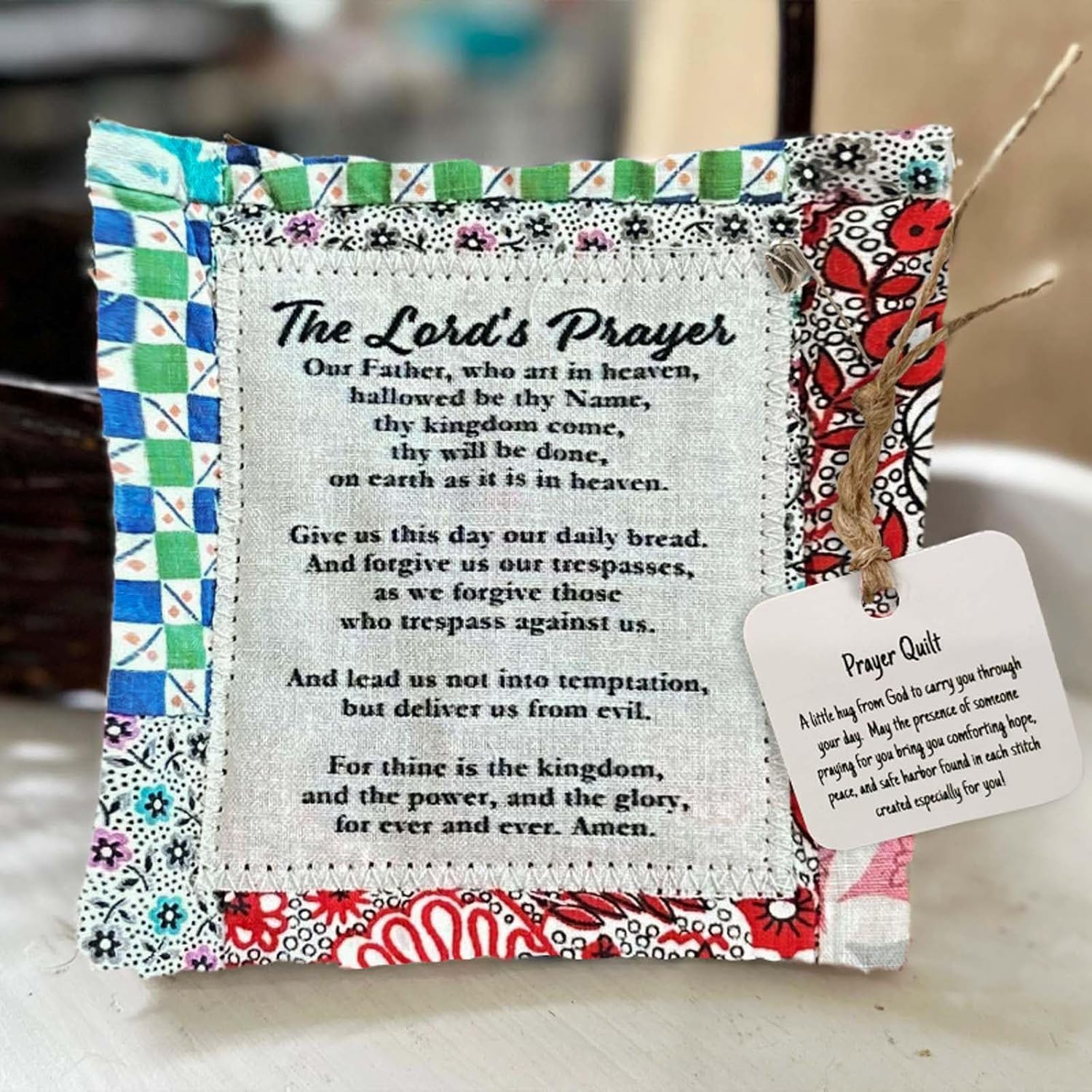 Amazon.com: Dmqwhtj Prayer Quilt with Cross Inside, Pocket Prayer Quilt ...