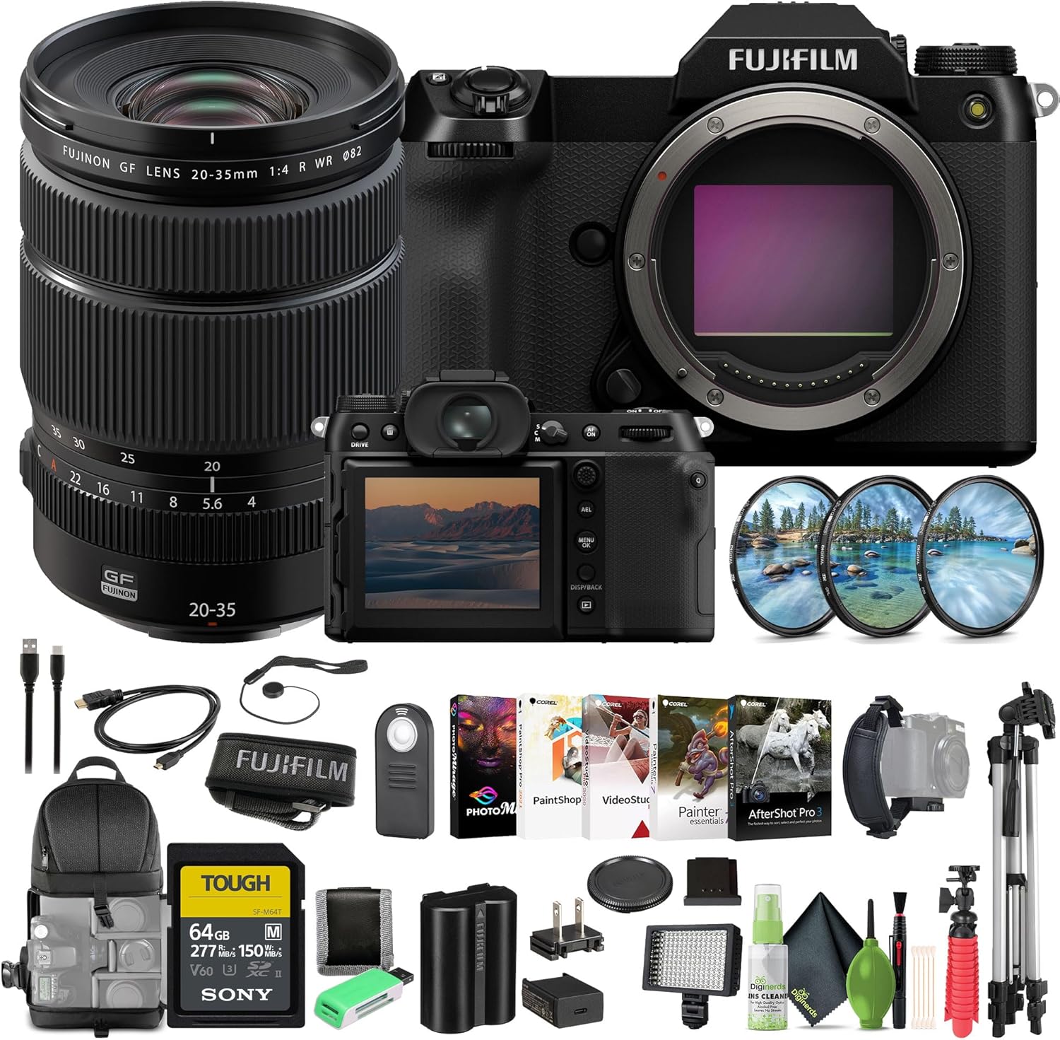 Amazon.com : Fujifilm GFX 100S II Mirrorless Medium Format Camera Body ...