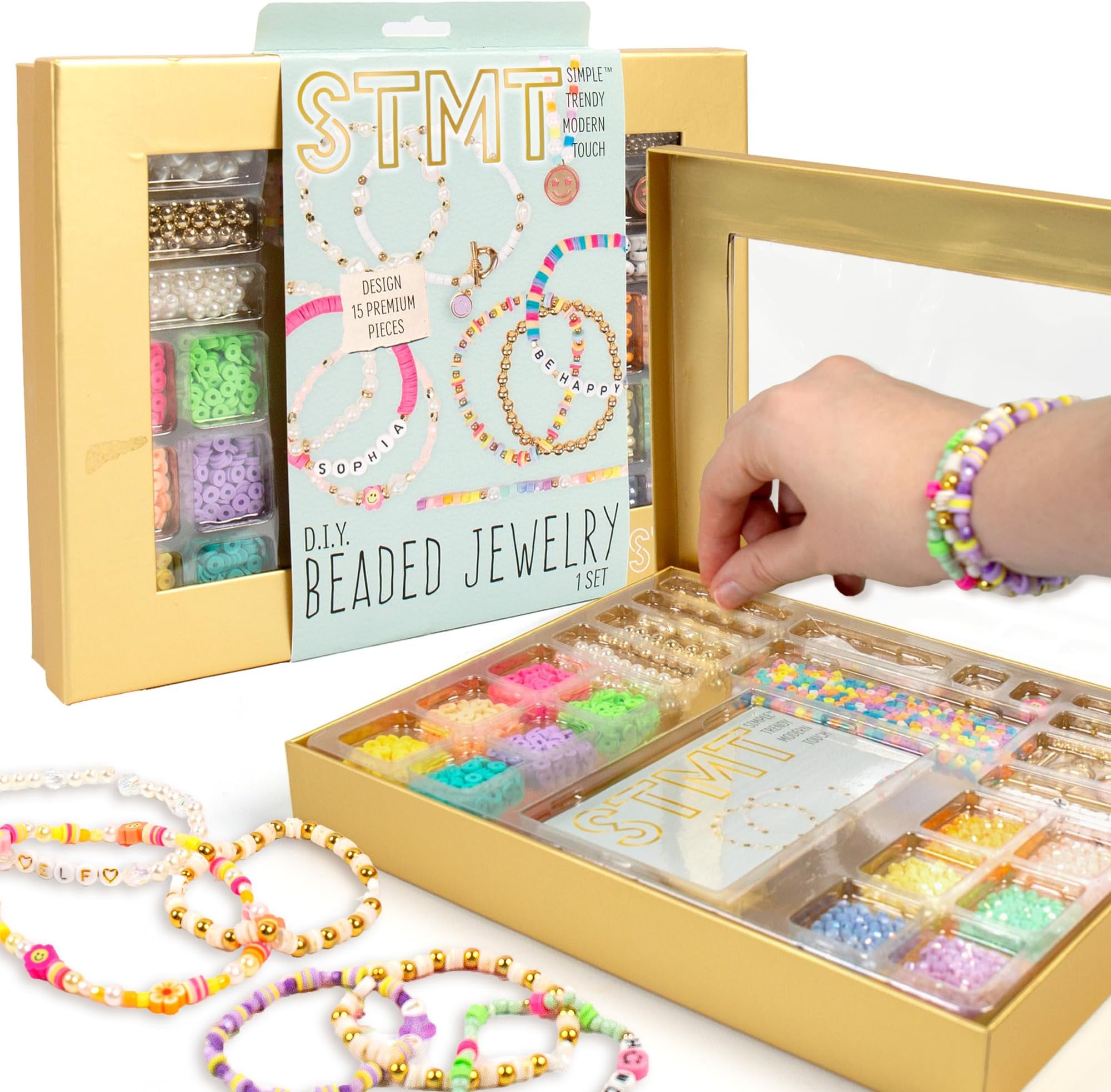 Amazon.com: STMT DIY Beaded Jewelry Kit - Makes 15 Premium Pieces ...
