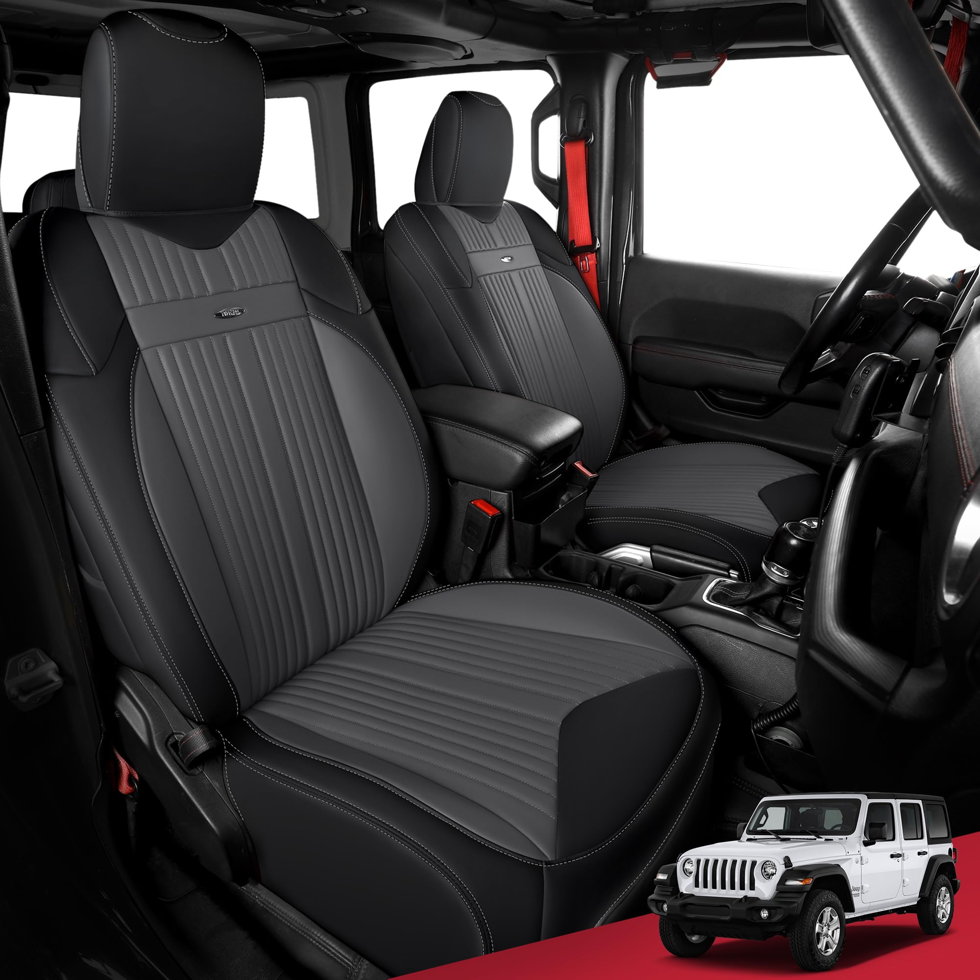 Amazon.com: FREESOO Customized Seat Covers Full Set for Jeep Wrangler ...