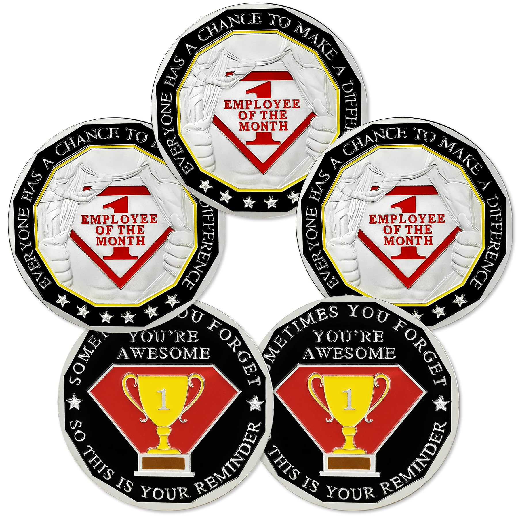 Amazon.com : 5Pcs Employee Award Appreciation Coins Gift Set ...