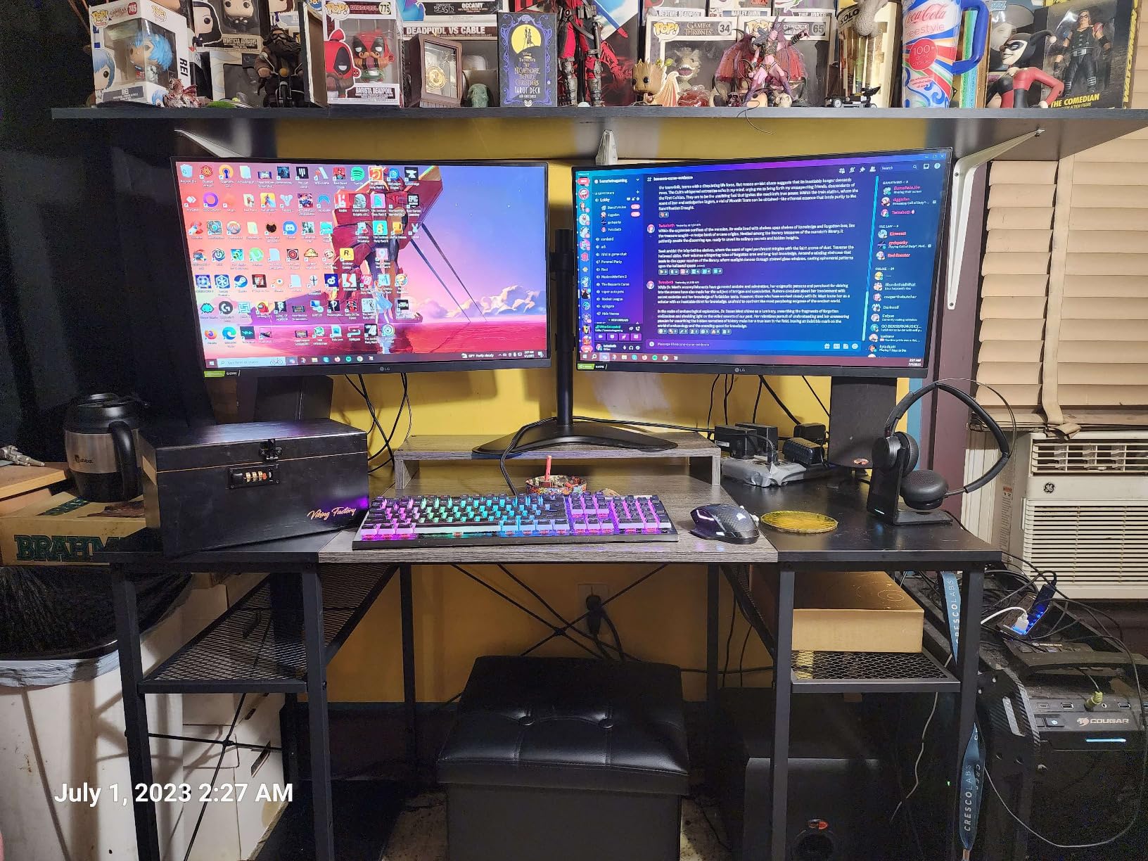 $23/mo - Finance armocity Computer Desk, 55 Inch Desk with Power Outlet ...