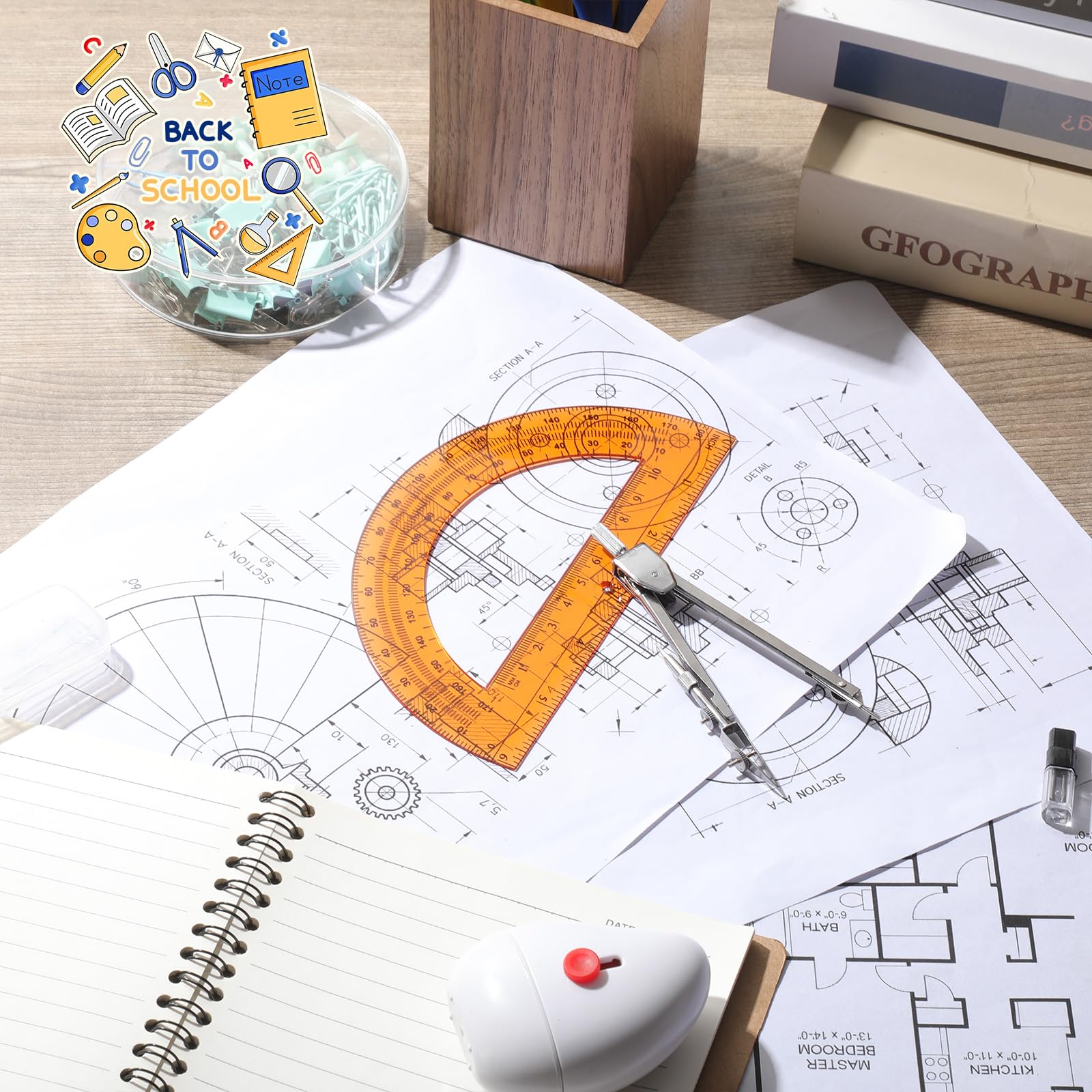 Snapklik.com : EBOOT Student Geometry Math Set, Drawing Compass And 6 ...