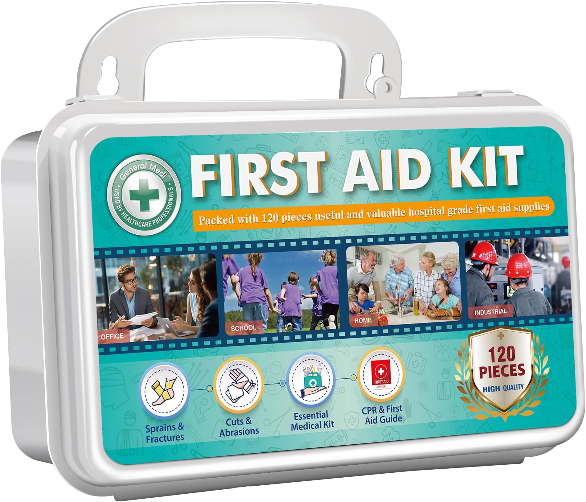 Amazon.com: General Medi Mini First Aid Kit, 110 Piece Small First Aid ...