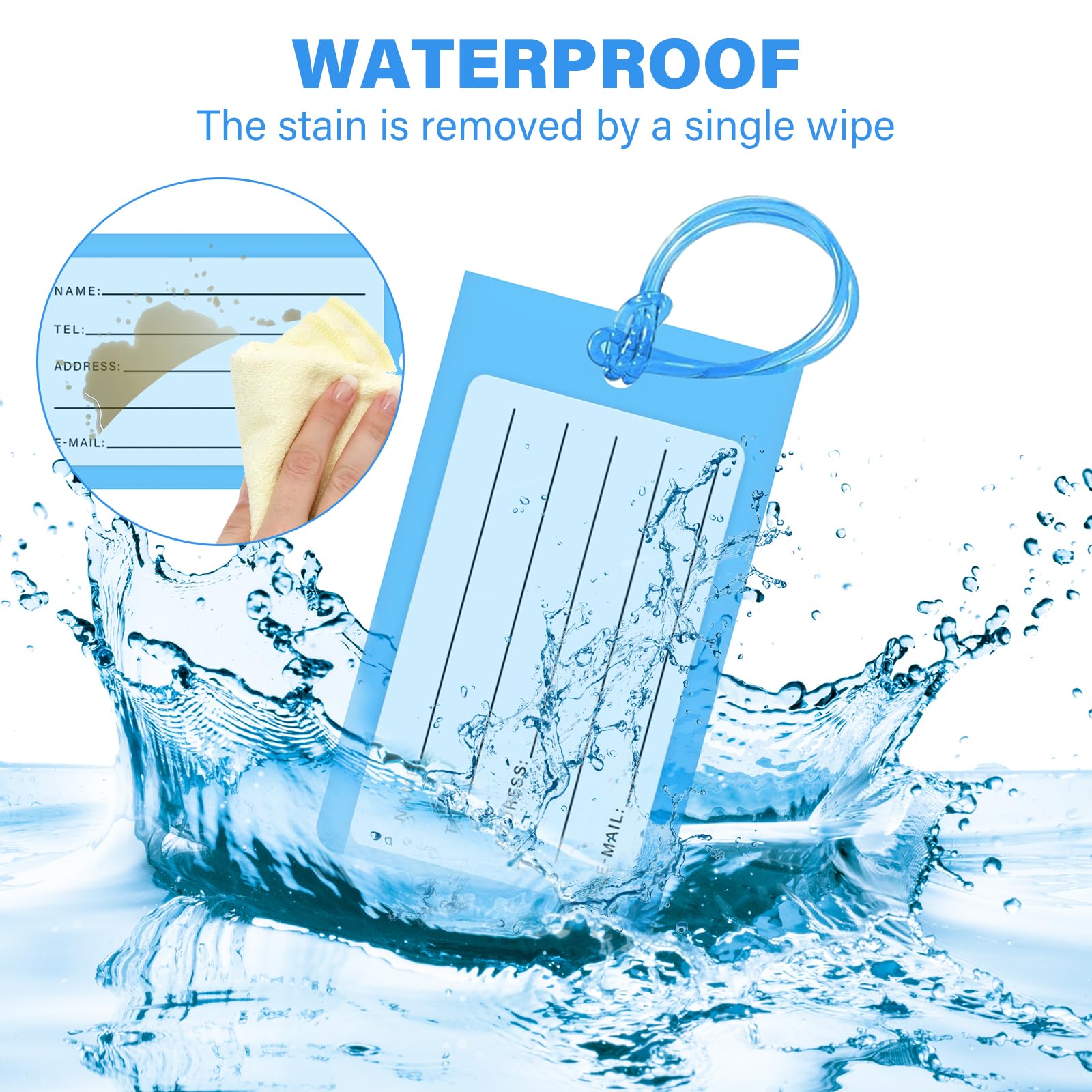 Snapklik.com : 8 Pack English Alphabet Color Flexible Travel Baggage Tag