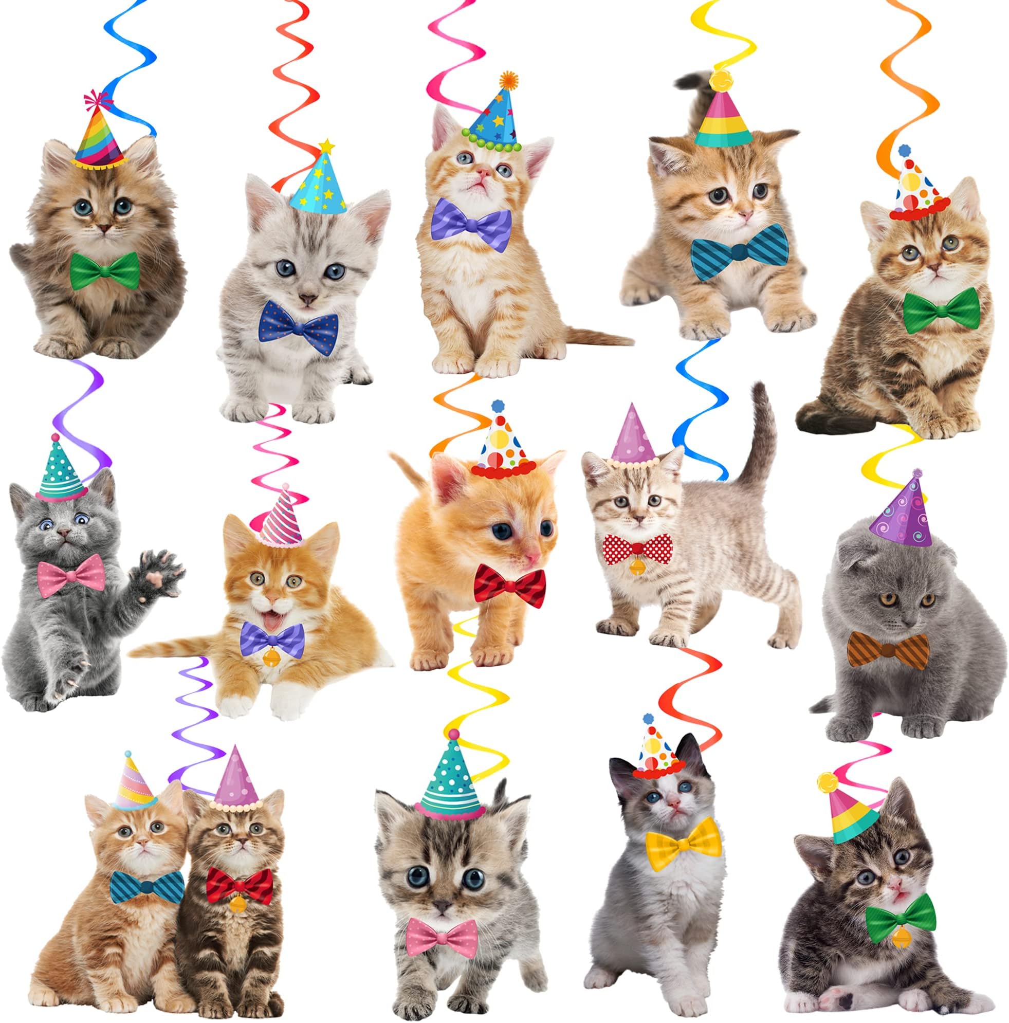 Amazon.com: Cat Centerpiece Sticks 26pcs Cat Birthday Party Supplies ...