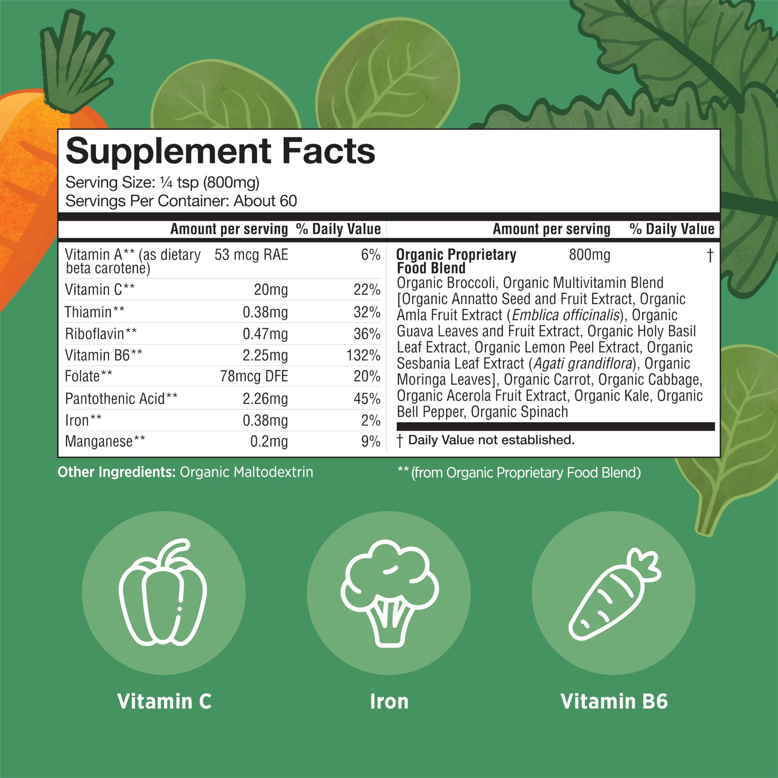 Snapklik.com : Matys Organic Picky Kids Green Blend, Veggie Powder Supplement, Picky Eater ...