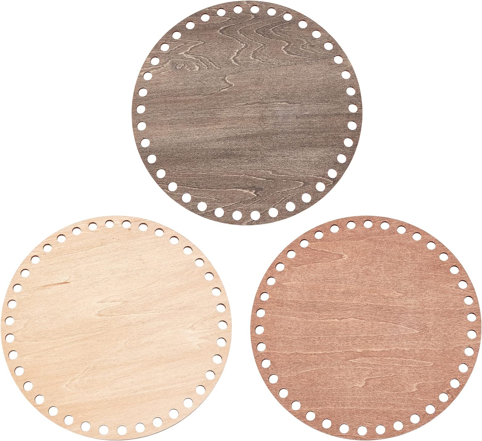 Amazon.com: 11 Inch 6 Pack Basket Bottom for Crochet Unfinished Wood ...