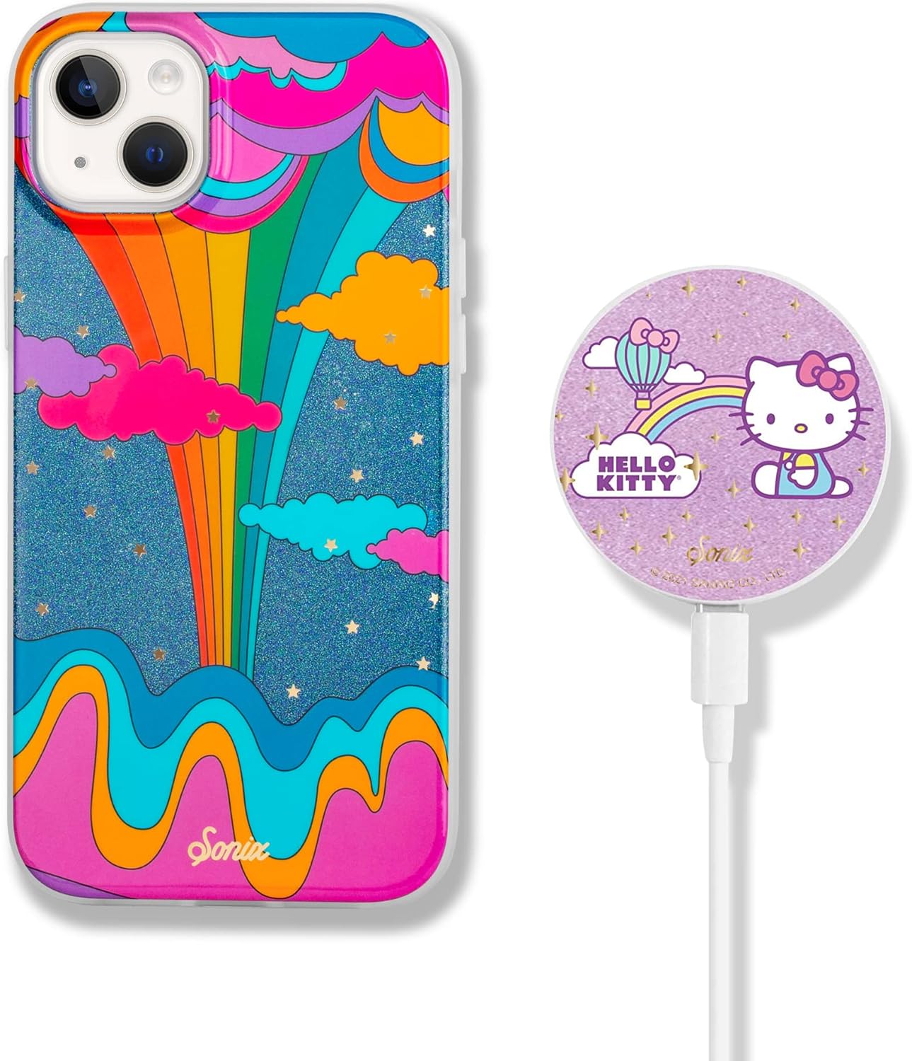 Amazon.com: Sonix Case + MagLink Charger (Hello Kitty Rainbow) for ...