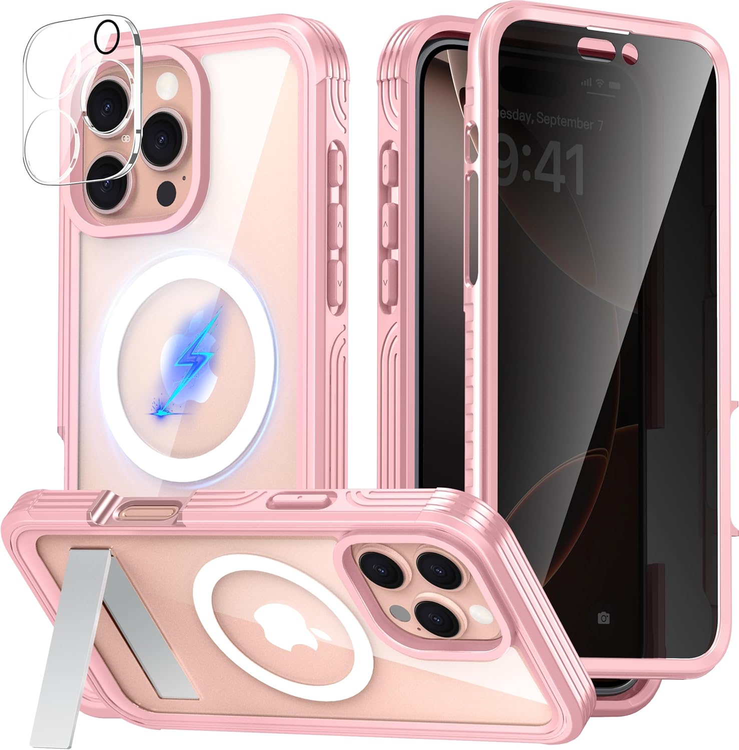 Amazon.com: GIVELOT Magnetic & Stand for iPhone 16 Pro Max Case Built-in Privacy Screen ...