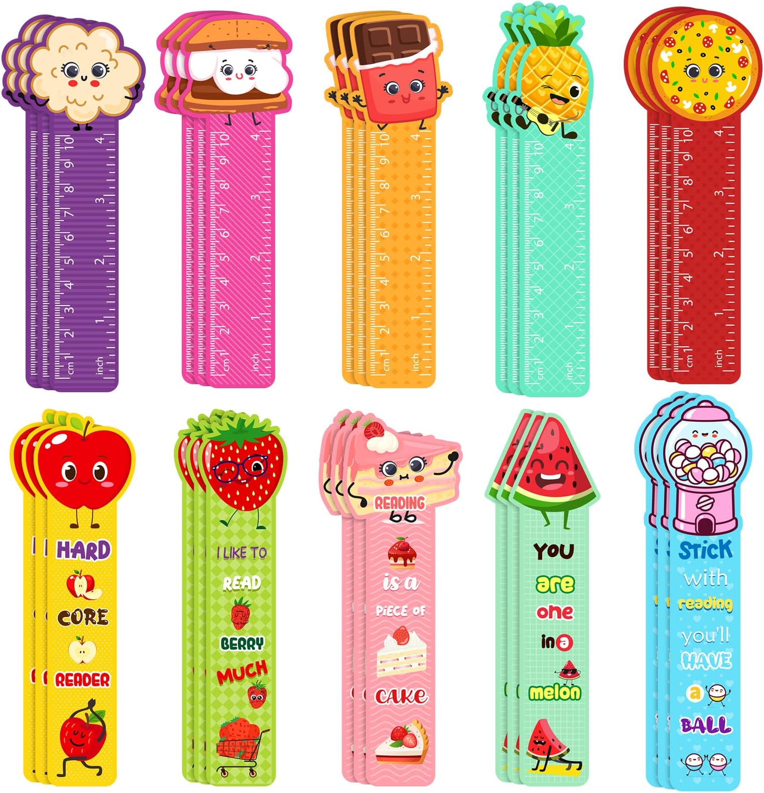Amazon.com: Kids Bookmarks Bulk Variety Pack - 48 Bookmarks Total (12 ...