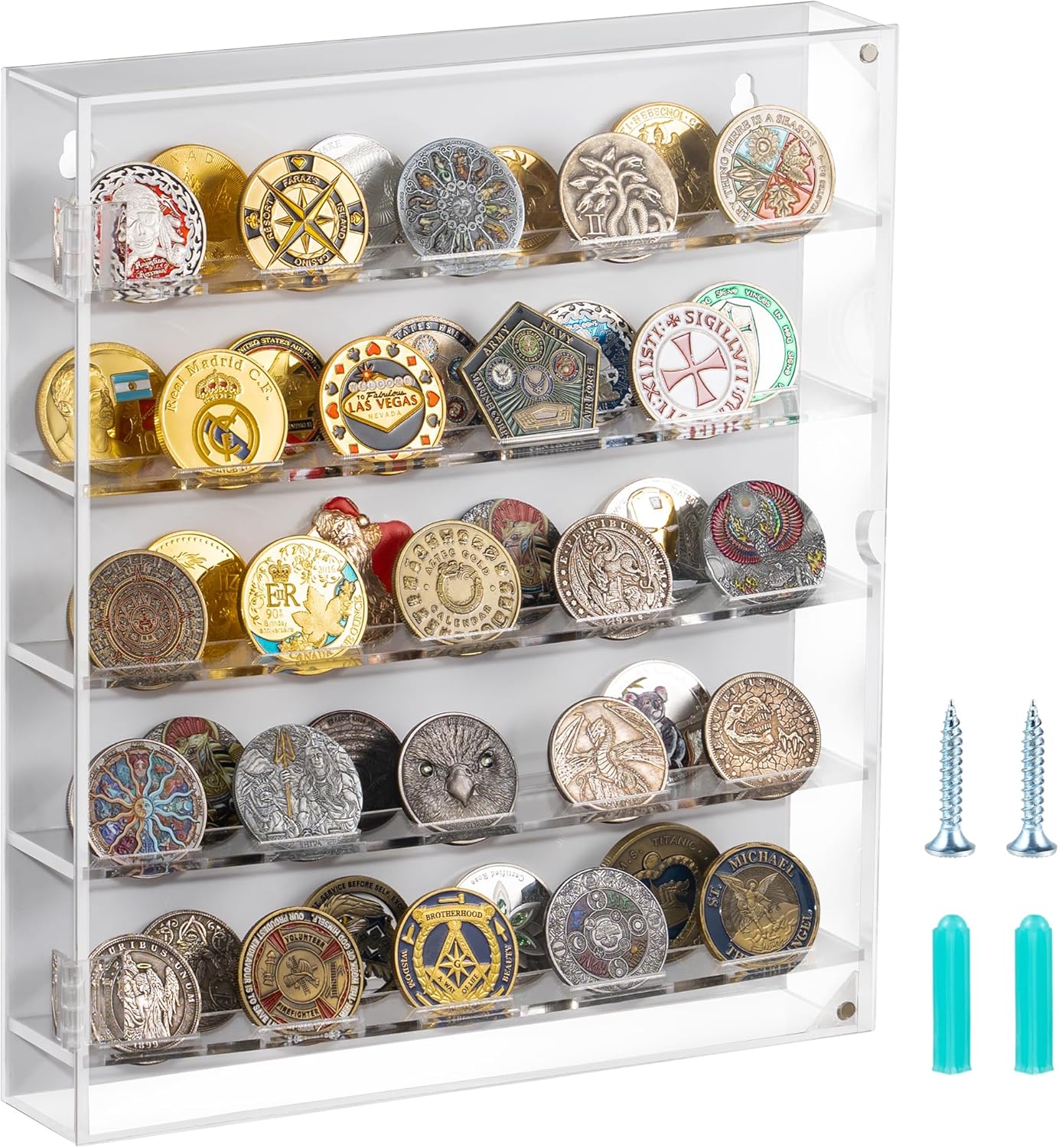 Amazon.com: Coin Holder, Challenge Coin Display Box with Removable ...