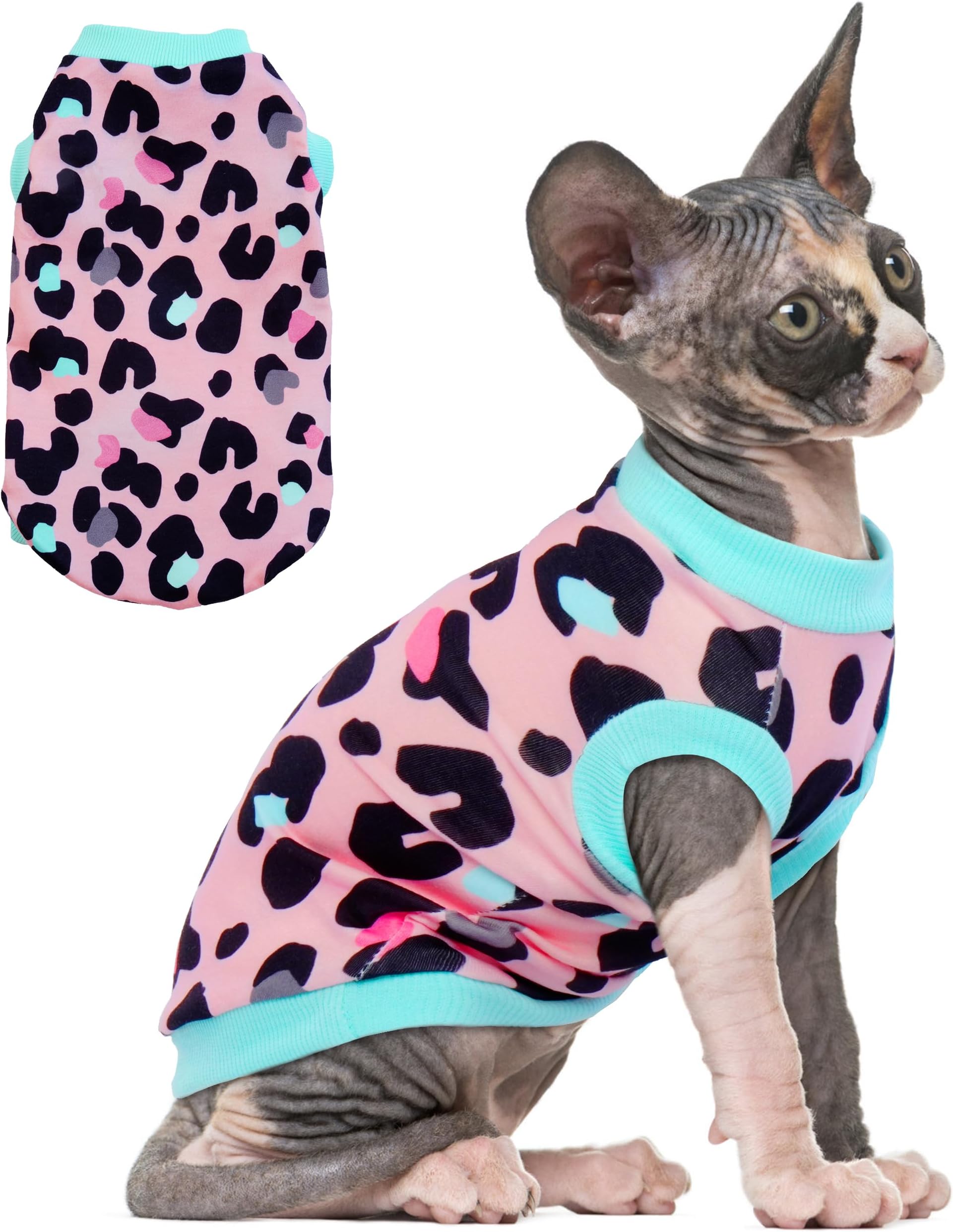 Amazon.com : PUMYPOREITY Sphynx Cat Clothes, Stretchy Cat Sweater, Soft ...