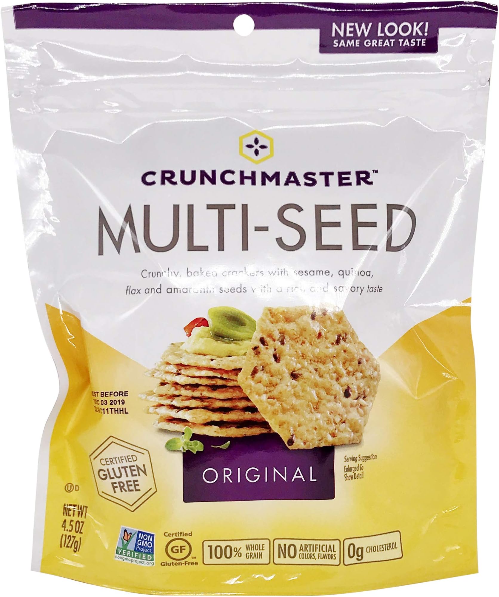 Amazon.com: Crunch Master 5 Seed Multi-Grain Cracker with Olive Oil (5 ...