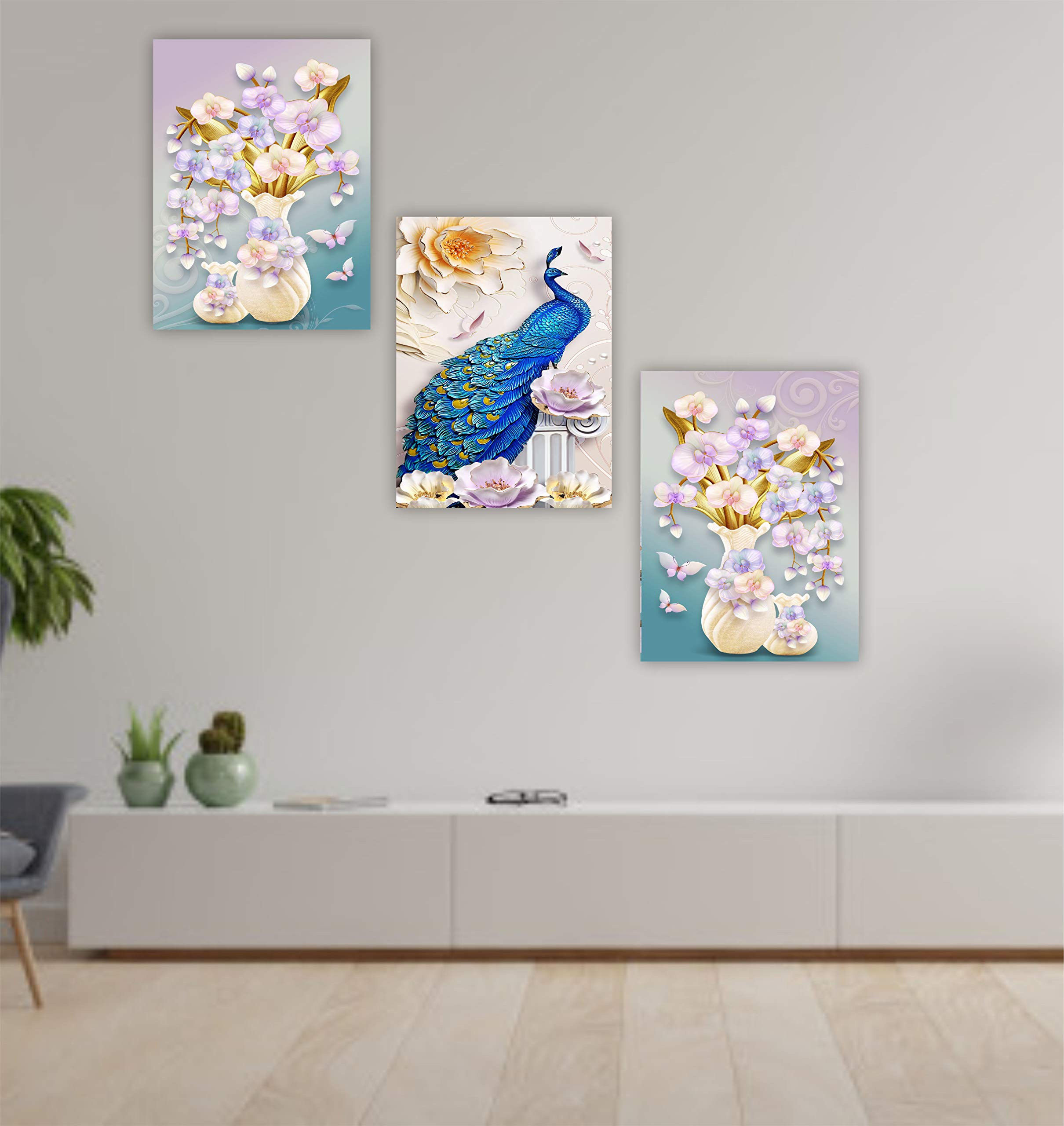 Buy All Your Design Multiple Frames Split Art Texture MDF Wall ...