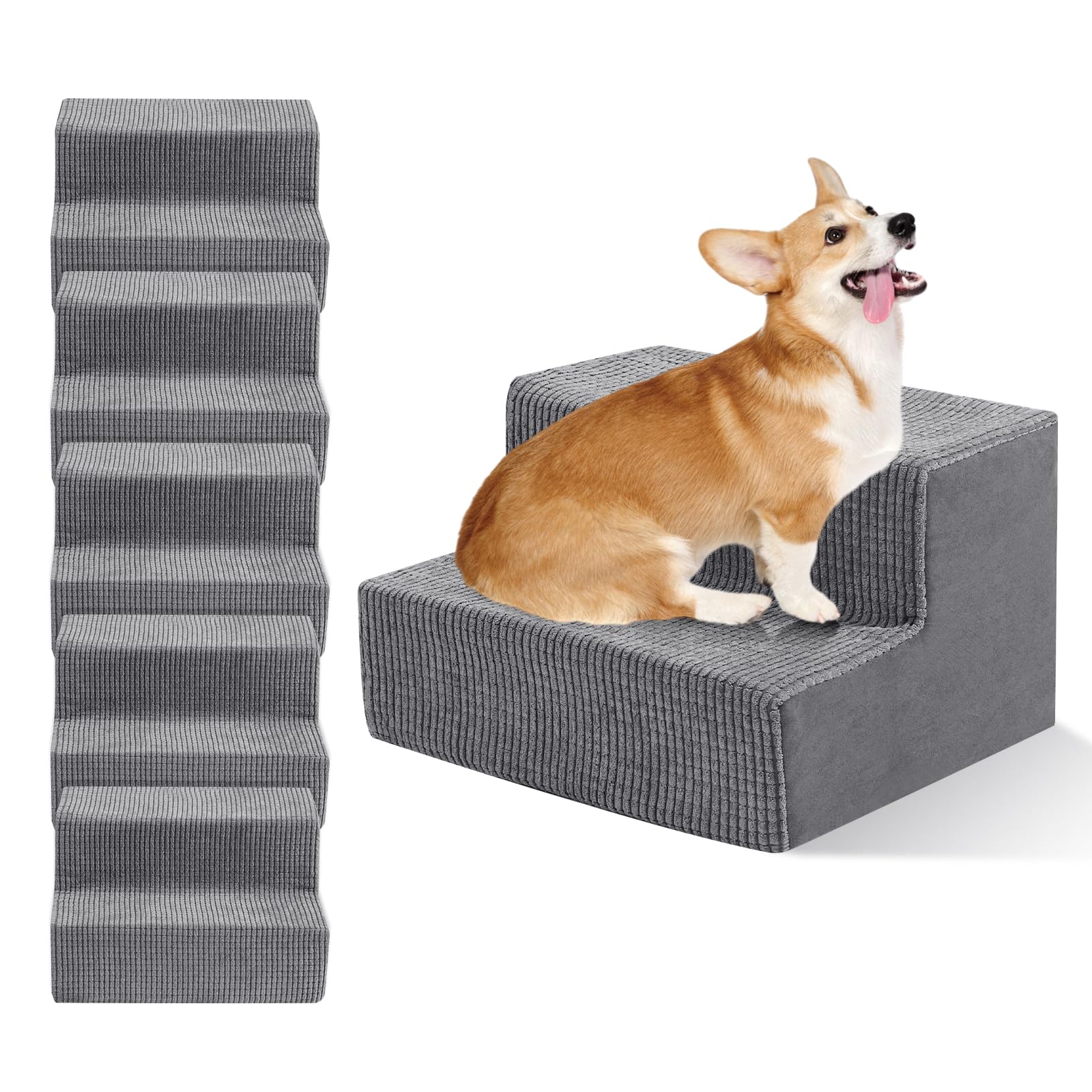 Amazon.com : Dog Ramp for Small Dogs, Modular Foam Dog Pet Stairs for ...