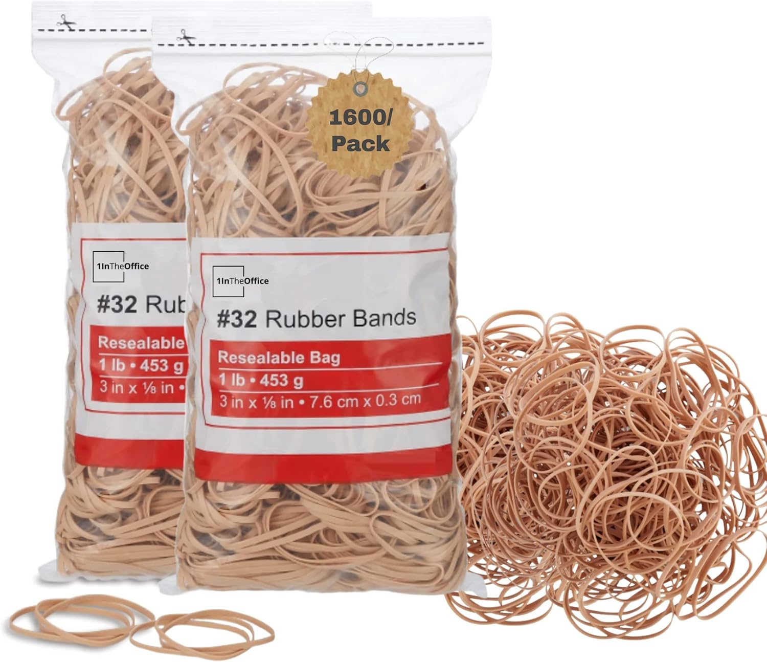 Amazon.com : 1InTheOffice Rubber Bands Size 32, 32 Rubber Bands , Beige ...