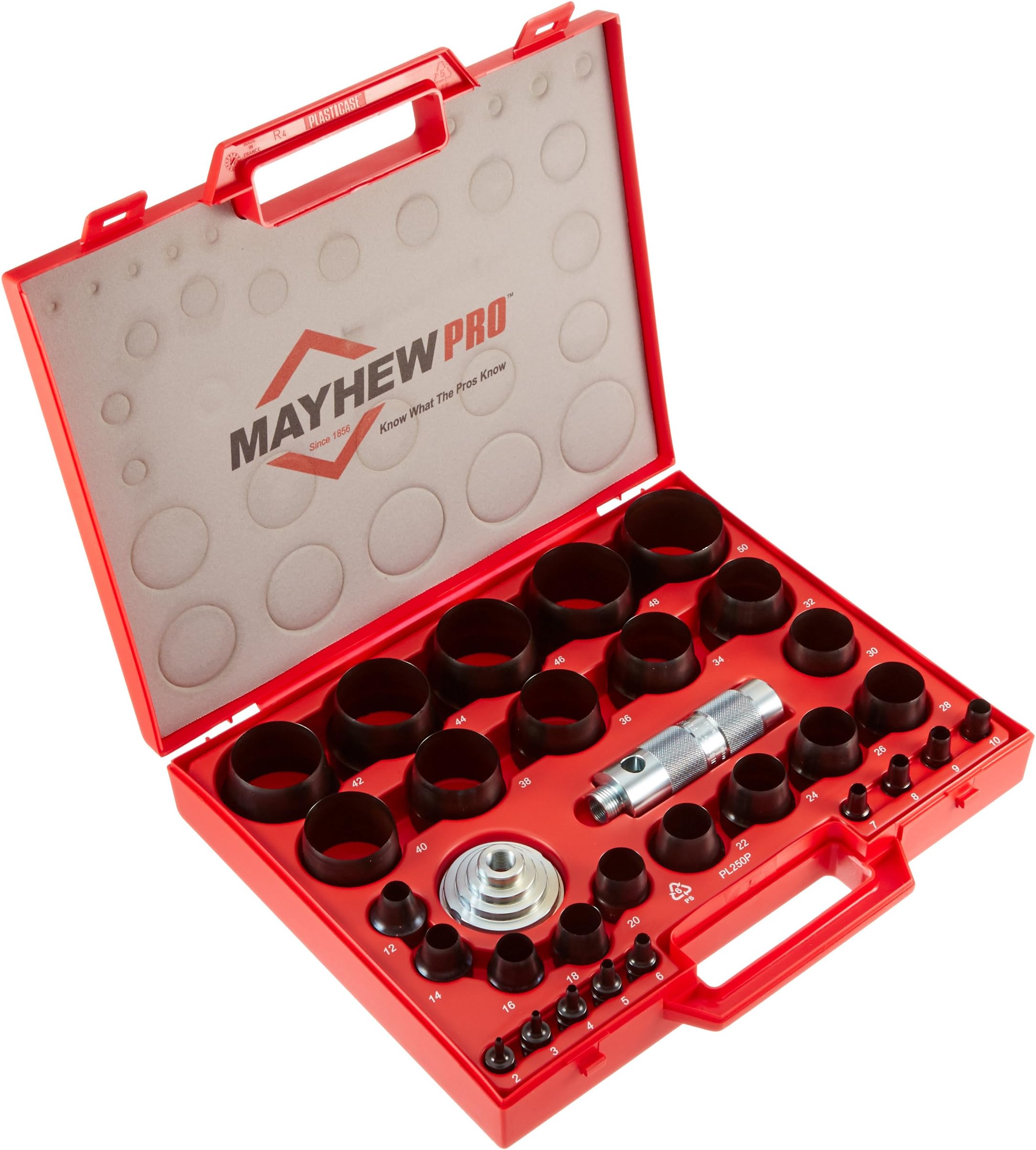 Amazon.com: Mayhew Pro 66006 3 mm to 50 mm Metric Hollow Punch Set ...